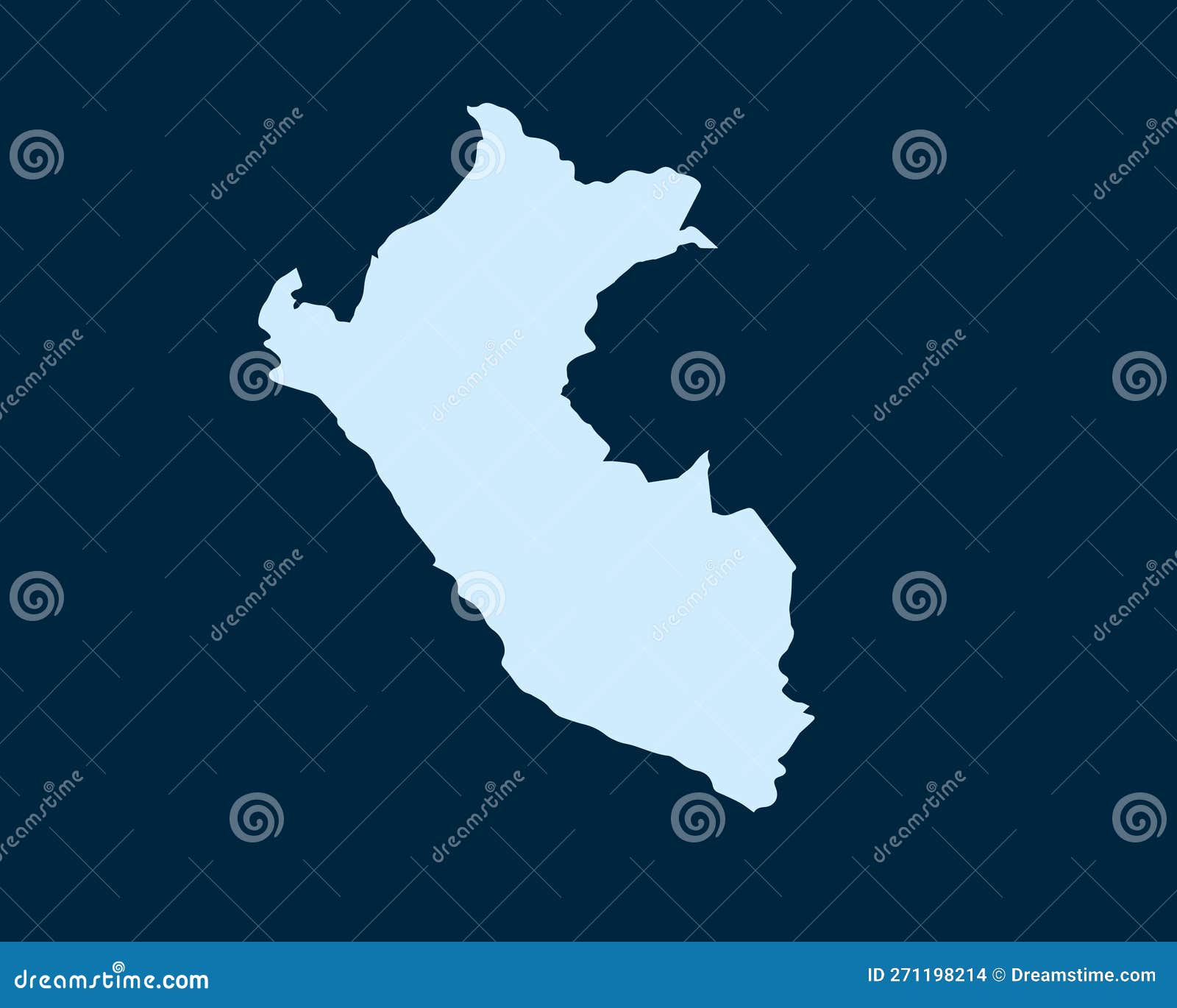 Light Blue Design Concept of Country Peru Map Isolated on Dark Green ...