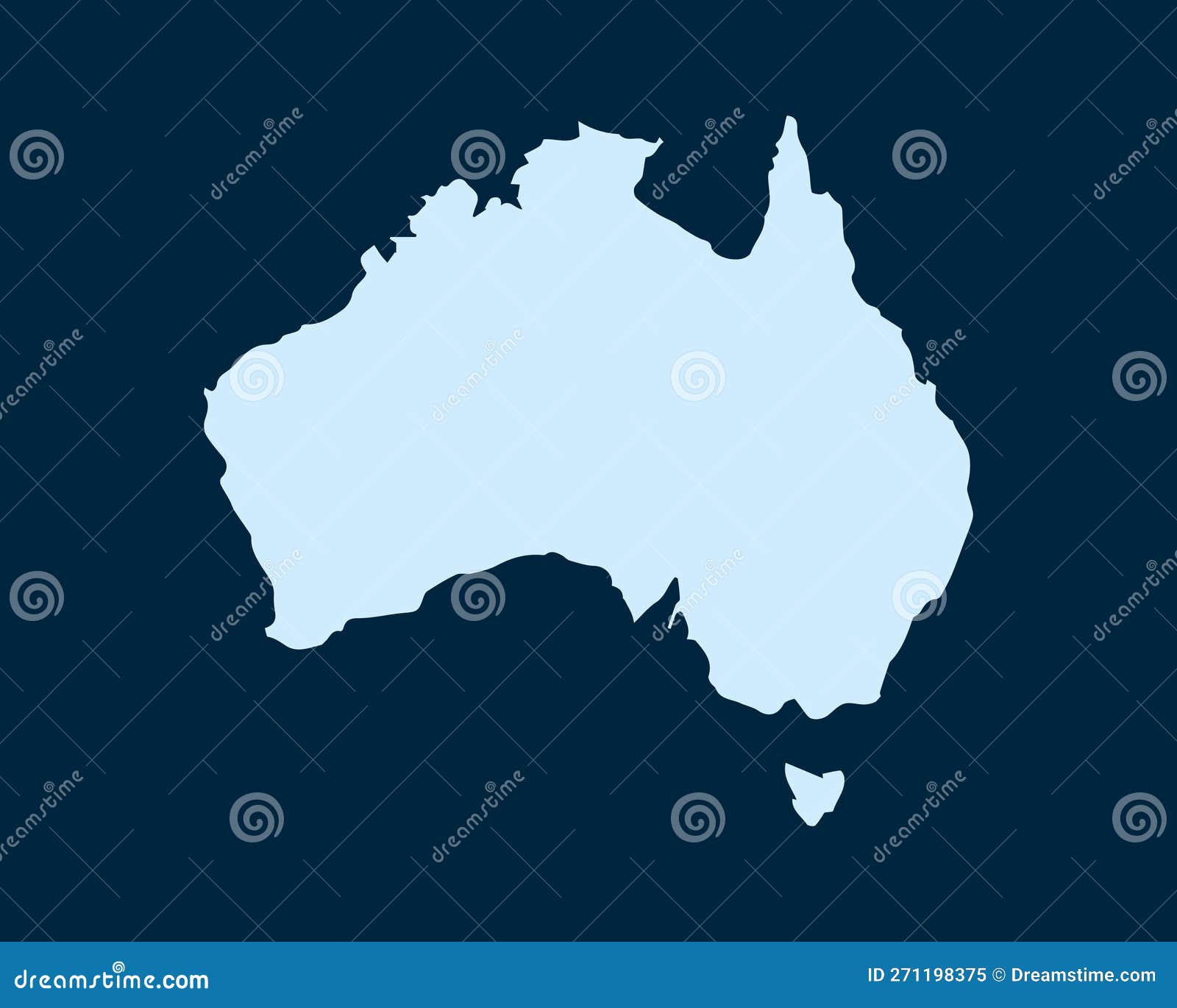Light Blue Design Concept of Country Australia Map Isolated on Dark ...