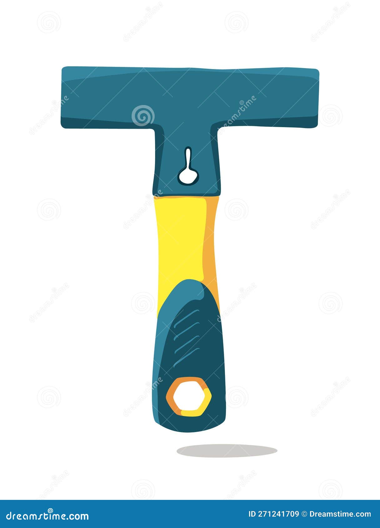 Letter T Shaped Like Hammer Multifunctional Tool Stock Vector ...