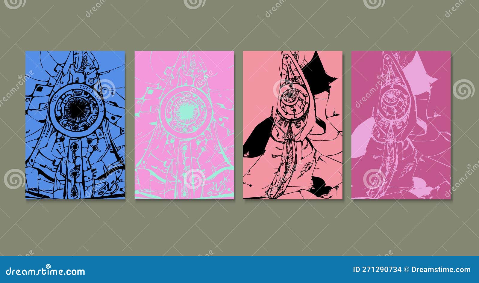 Mecha abstract background stock illustration. Illustration of creative ...