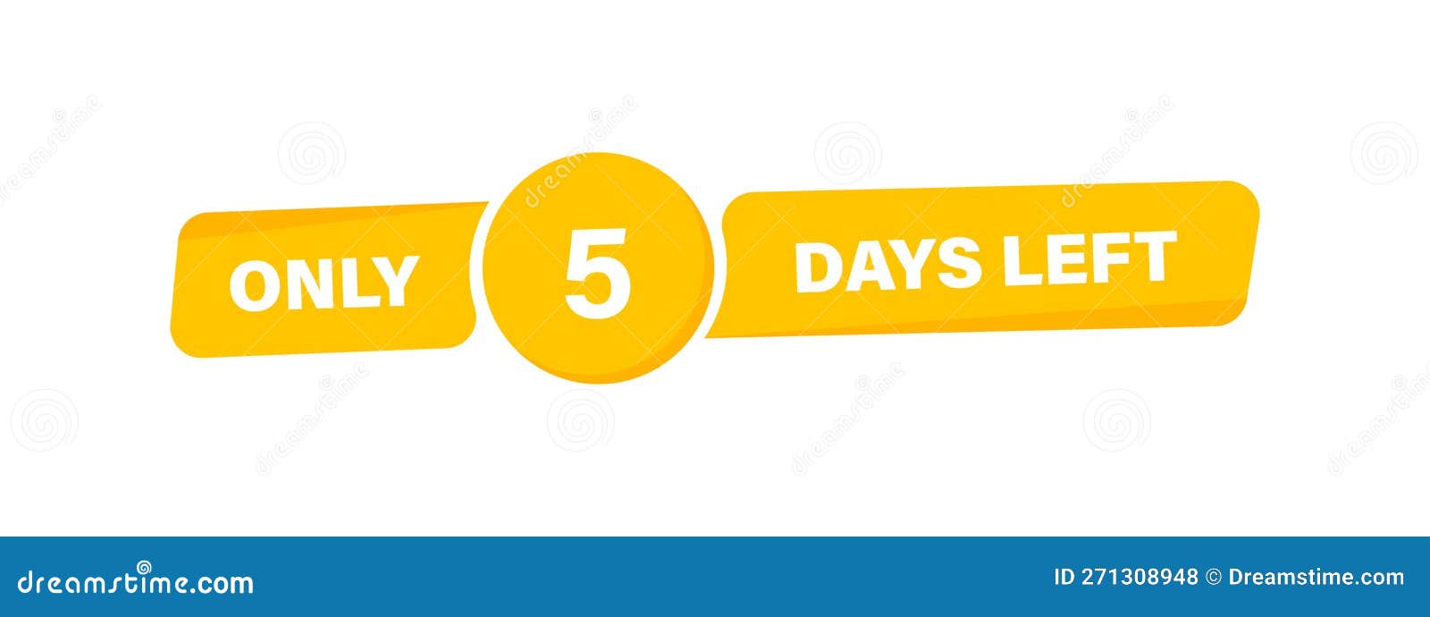 Countdown only Days Left Banner Isolated on Background. Vector ...
