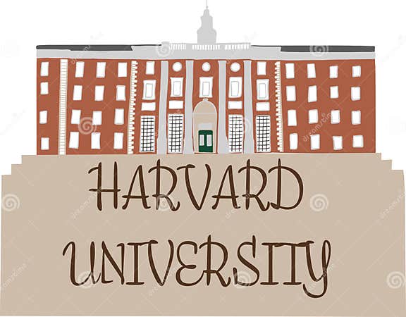 Colorful Harvard University Sketch Illustration Stock Vector ...