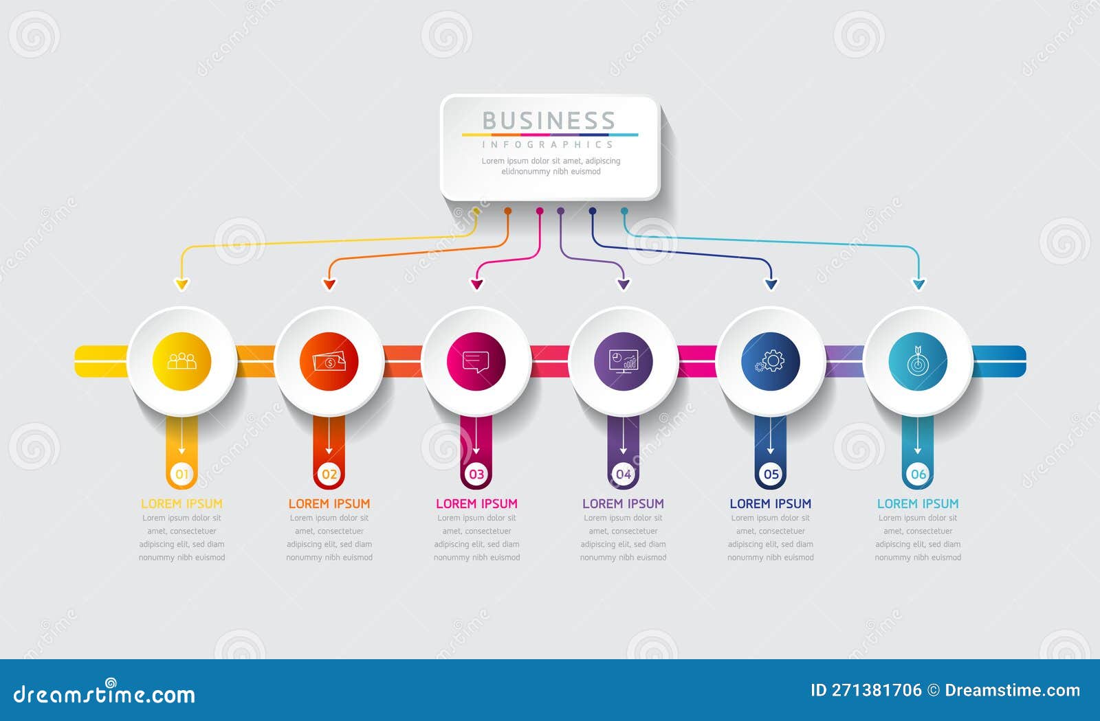 Connecting Steps Business Infographic Template Stock Vector ...