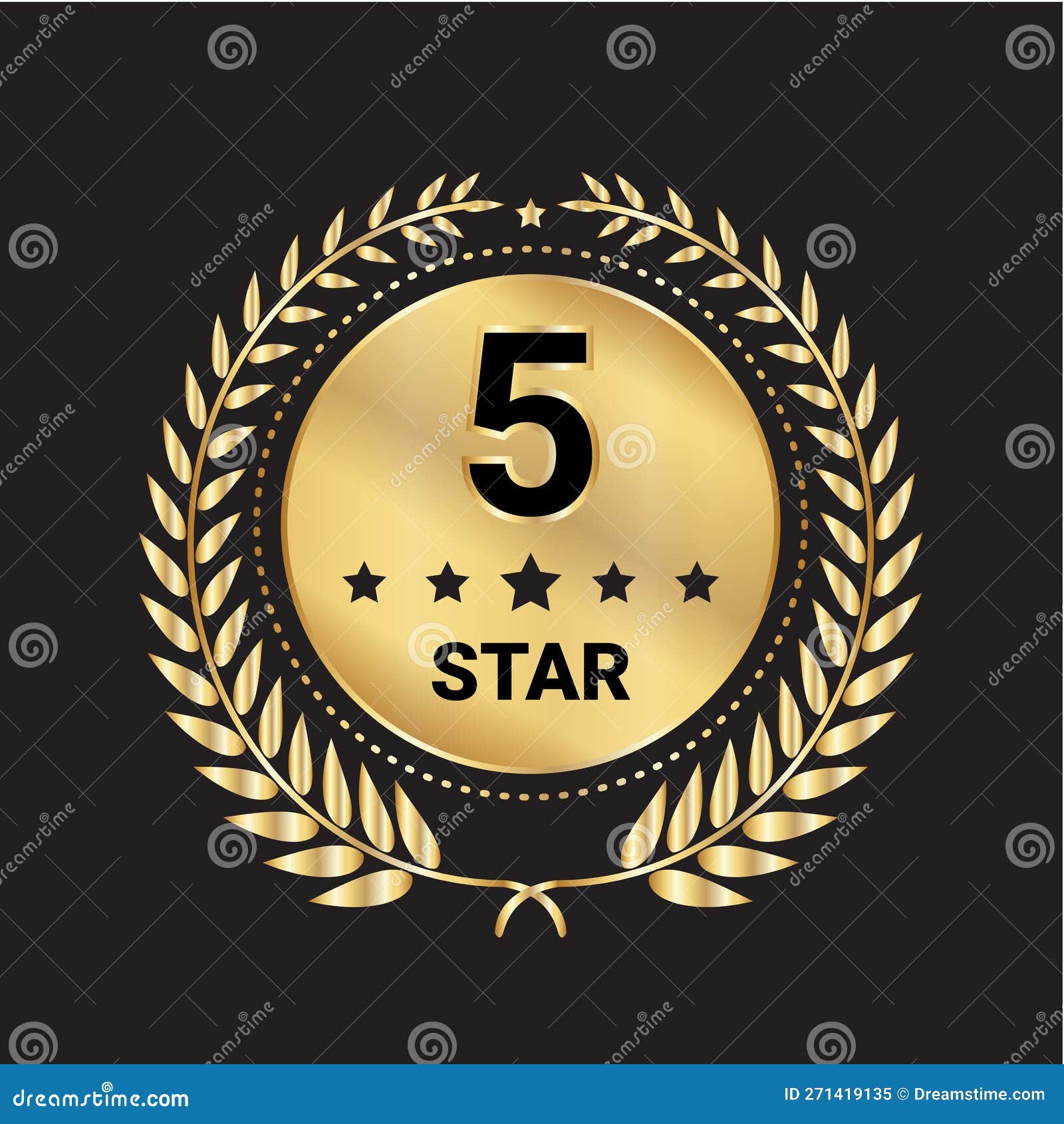 5 Star Review Vector Badges. Star Reviews Logo, Icon and Badges. 5 Star ...