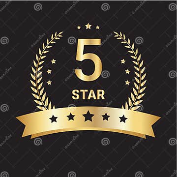 5 Star Review Vector Badges. Star Reviews Logo, Icon and Badges. 5 Star ...