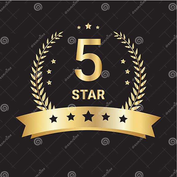 5 Star Review Vector Badges. Star Reviews Logo, Icon and Badges. 5 Star ...