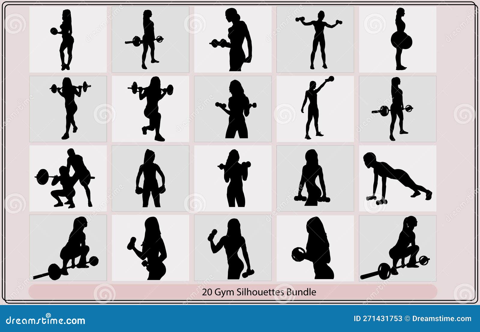 Weightlifter Silhouettes Cartoon Vector | CartoonDealer.com #72083631