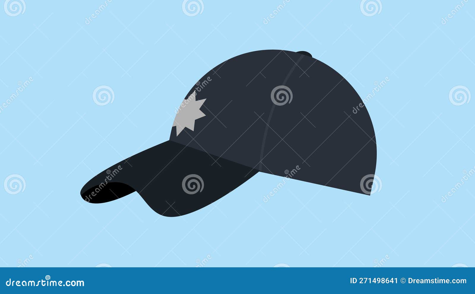 Baseball Police Cap. Vector Illustration Stock Vector - Illustration of ...
