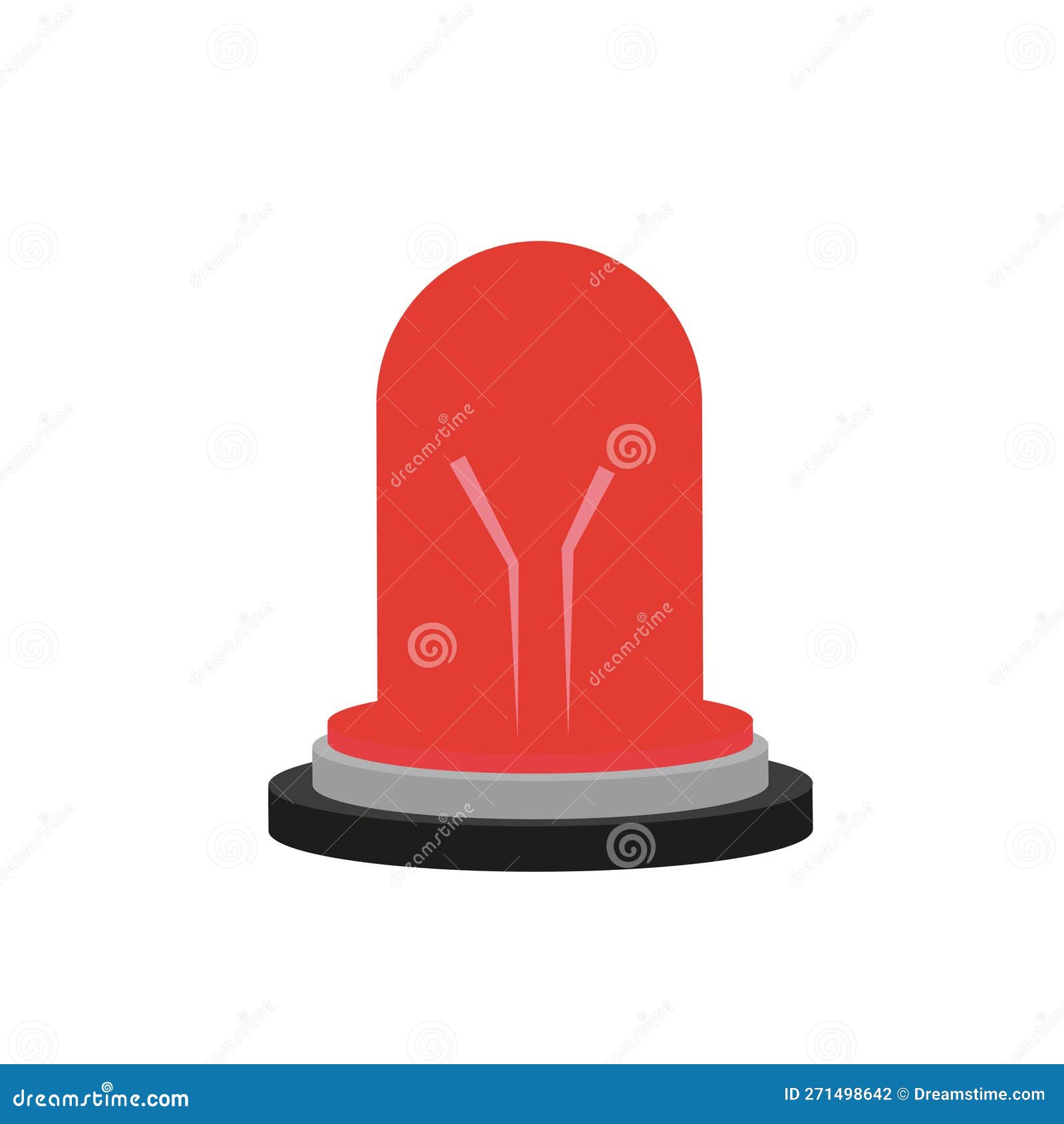 Red Flasher. Emergency Fire Alarm System Stock Vector - Illustration of ...