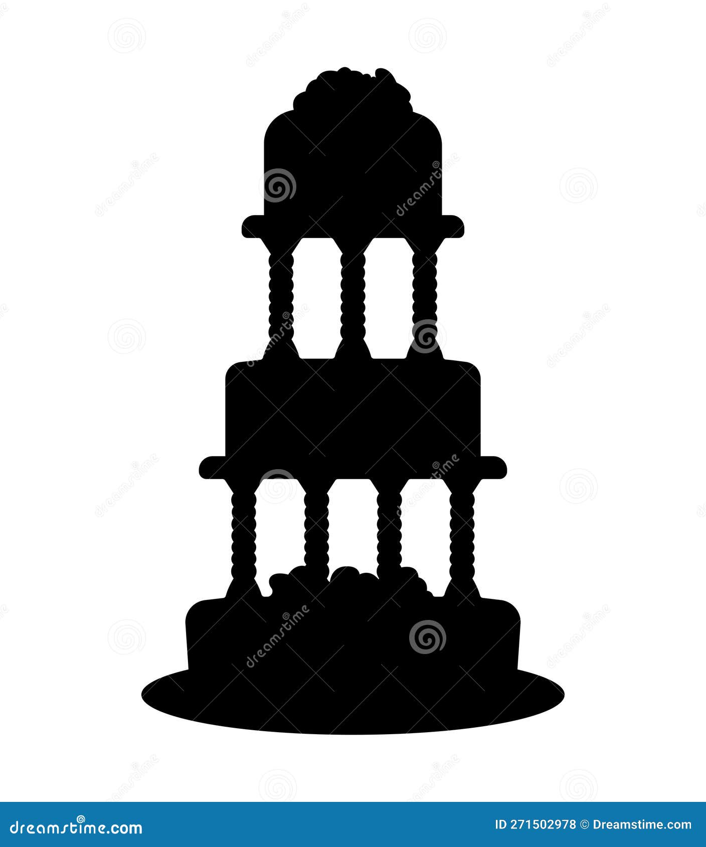 Three Tier Birthday Cake Vector Illustration | CartoonDealer.com #15316502