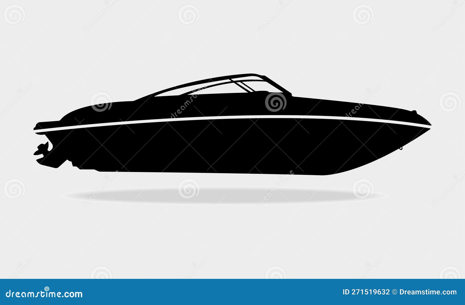 Powerboat. Speed Boat In The Top Aerial View.Sea Wave. Summer Vacation ...