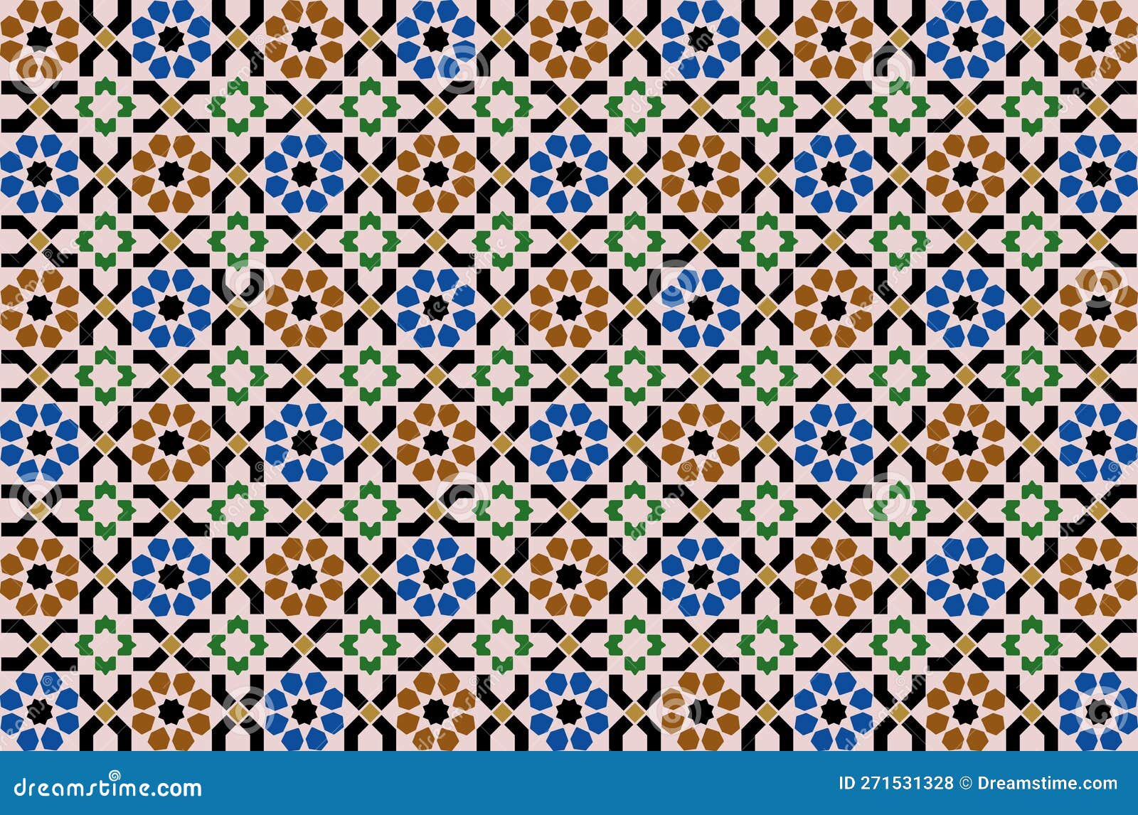 Colorful Moroccan Tile Background. Stock Vector - Illustration of ...