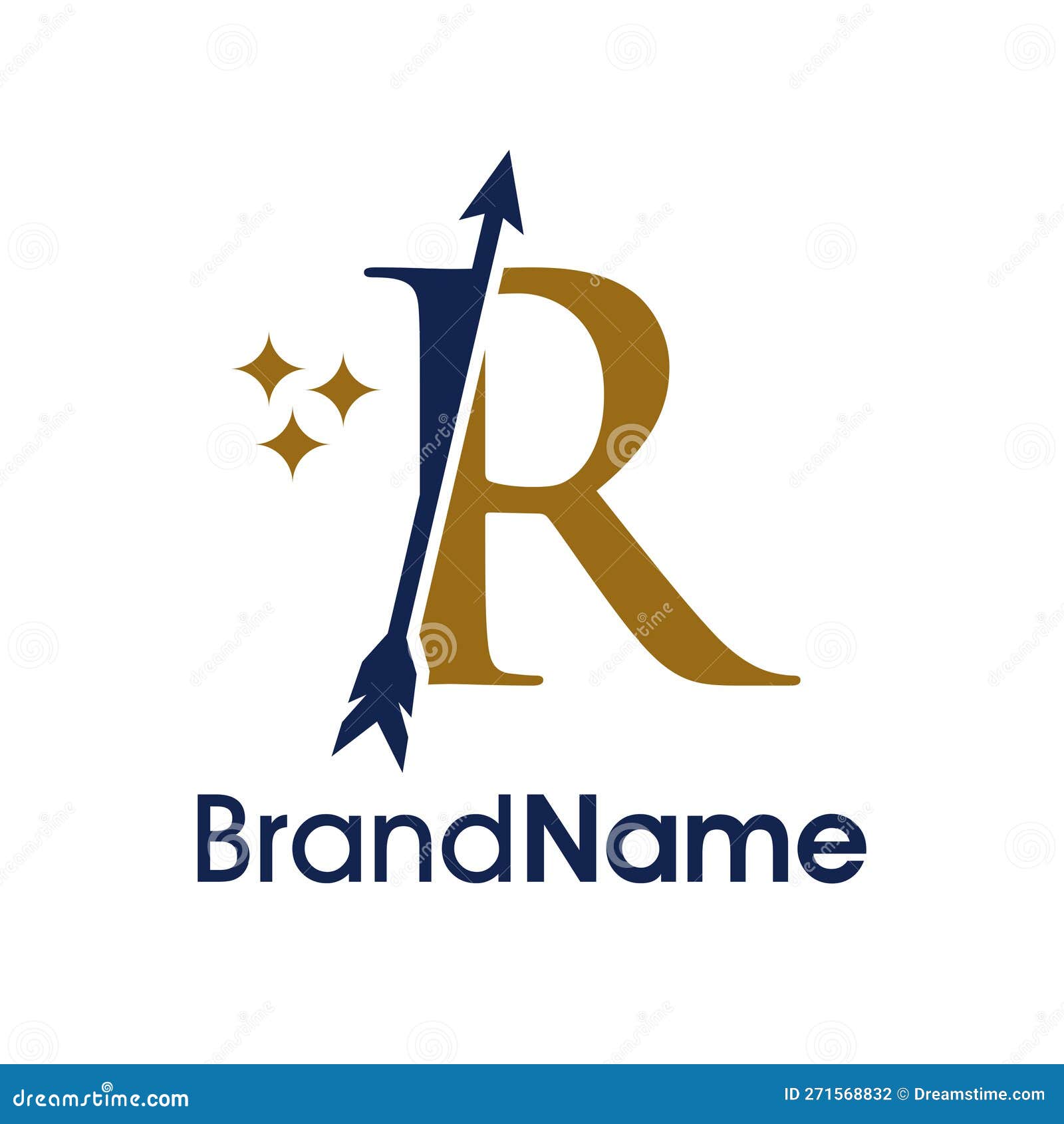 Luxuty Initial R Arrow Logo Stock Vector - Illustration of company ...