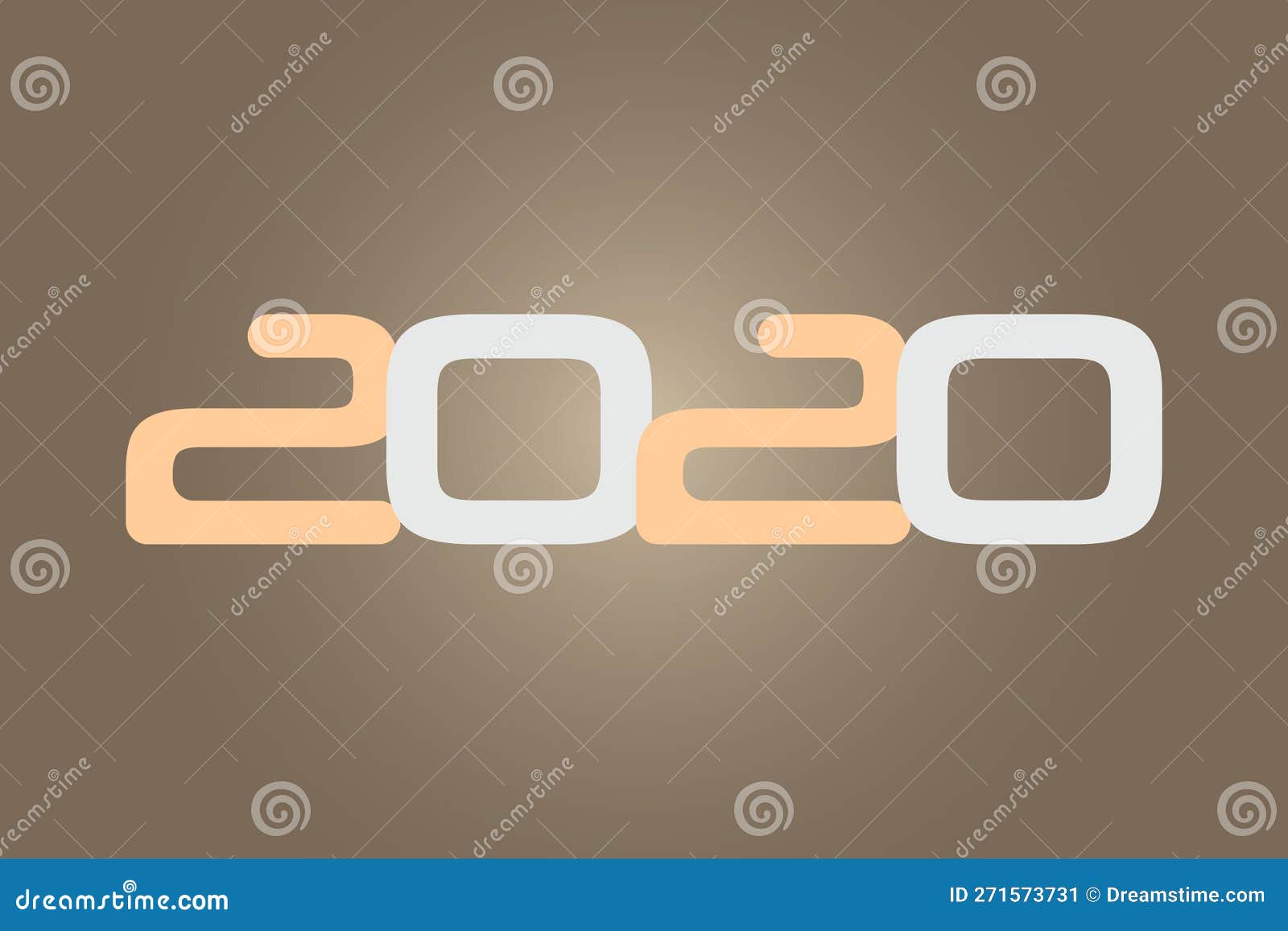 Year 2020 Numeric Typography Text Vector Design on Gradient Color ...