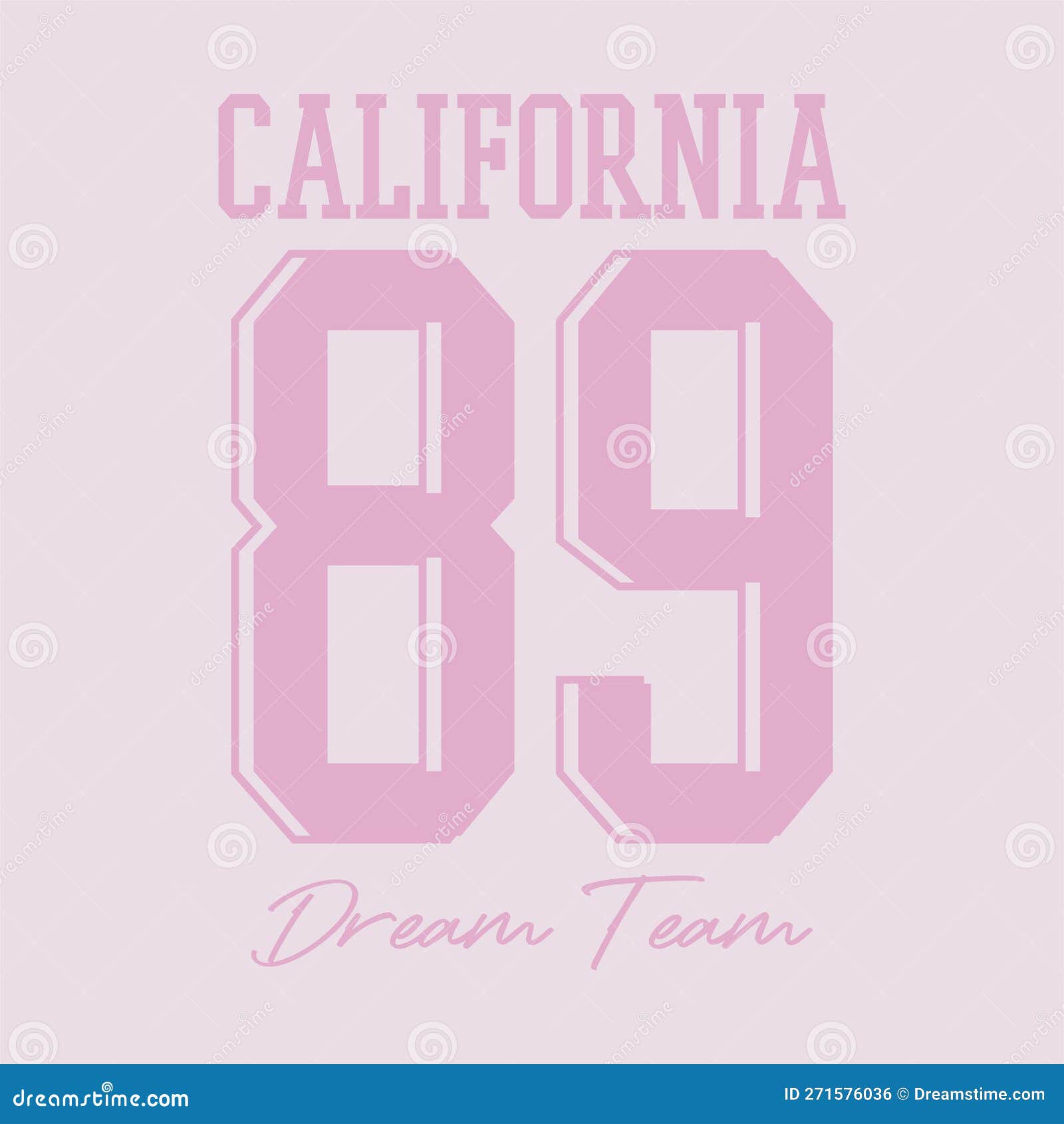 California 89 Dream Team Typography Shirts Sports Design Stock Vector ...