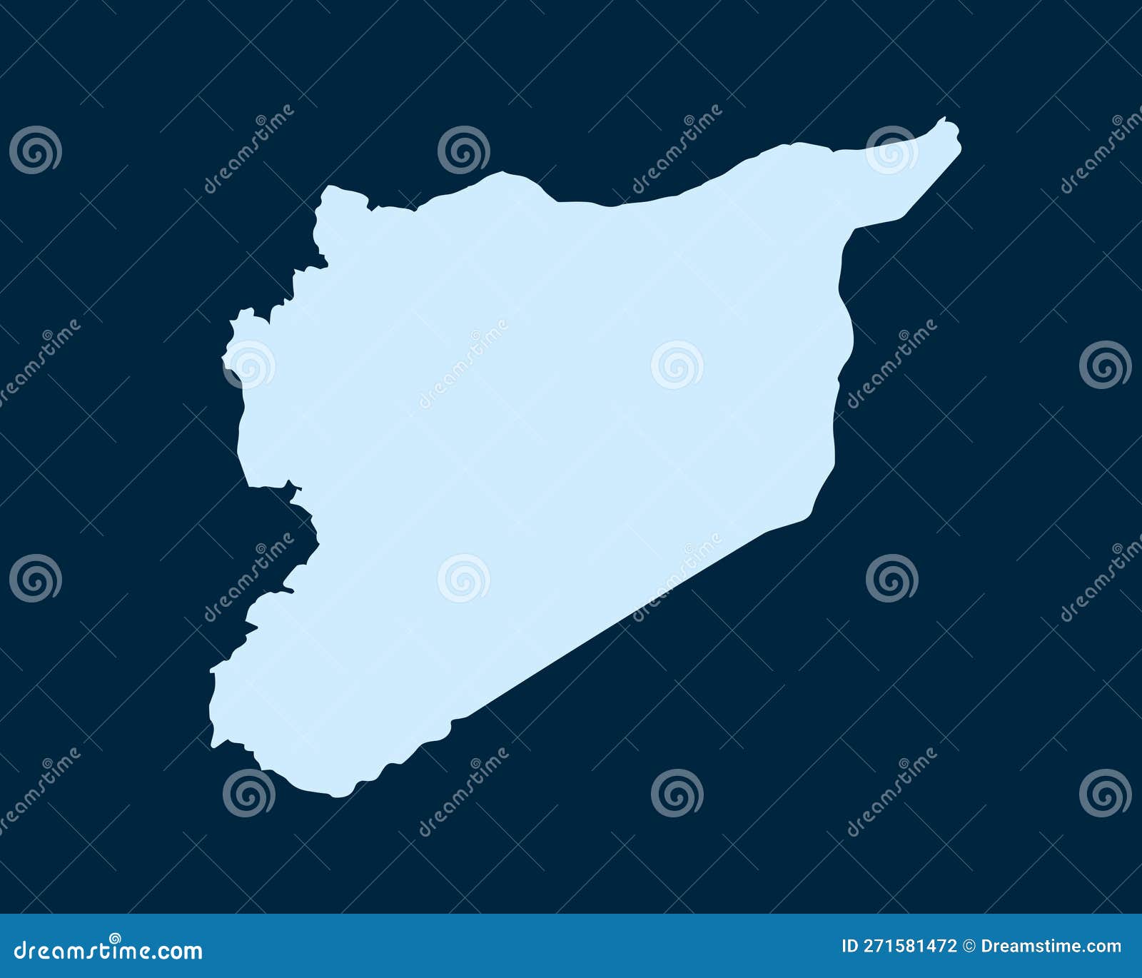 Light Blue Design Concept of Country Syria Map Isolated on Dark Green ...