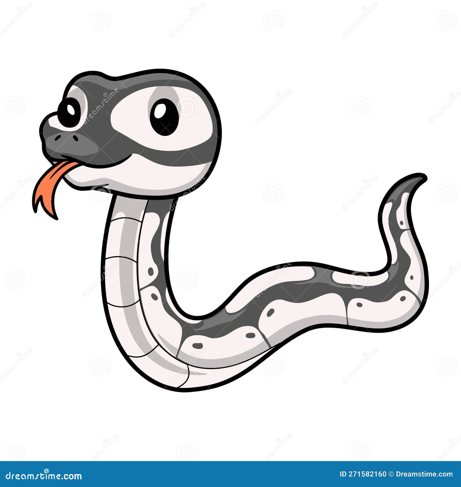 Cute Axanthic Ball Python Cartoon Stock Vector - Illustration of beast ...