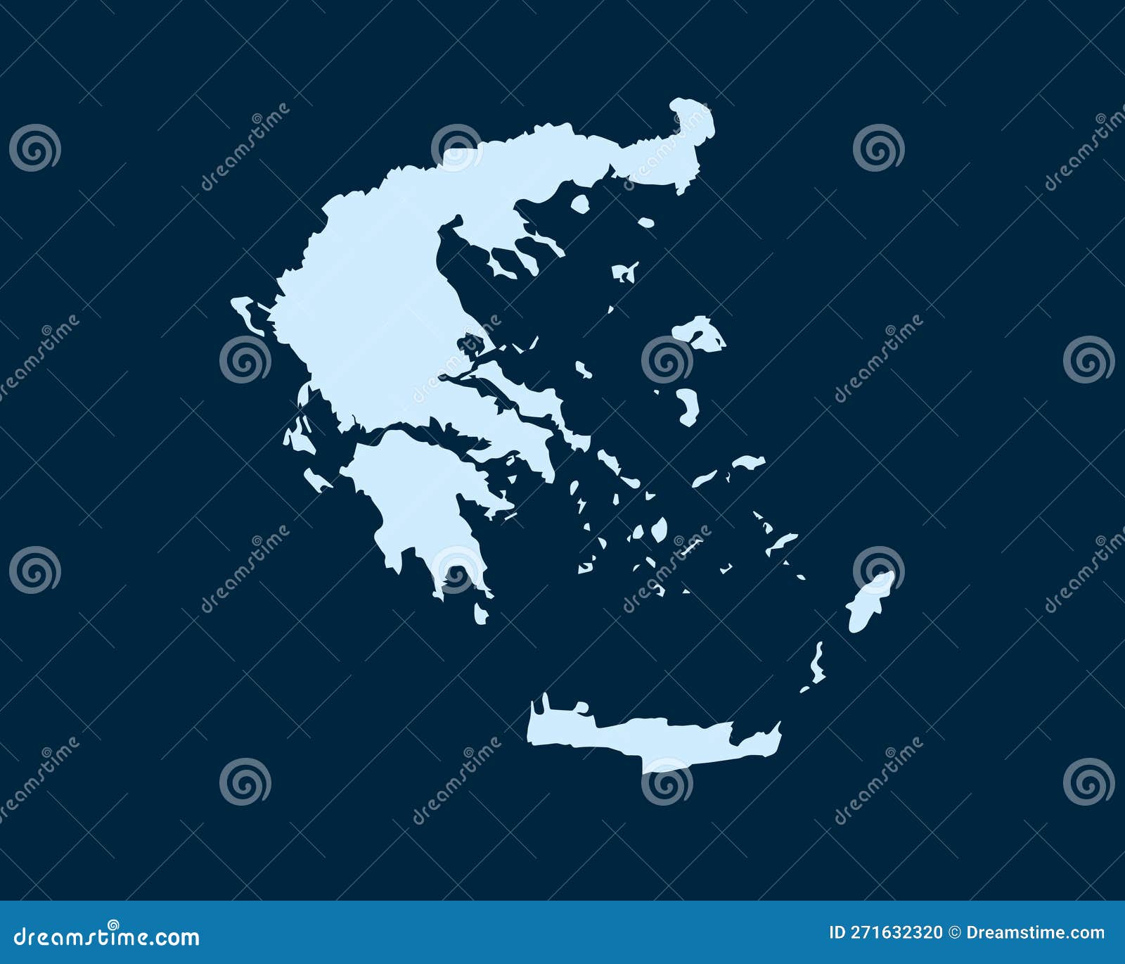 Light Blue Design Concept of Country Greece Map Isolated on Dark Green ...