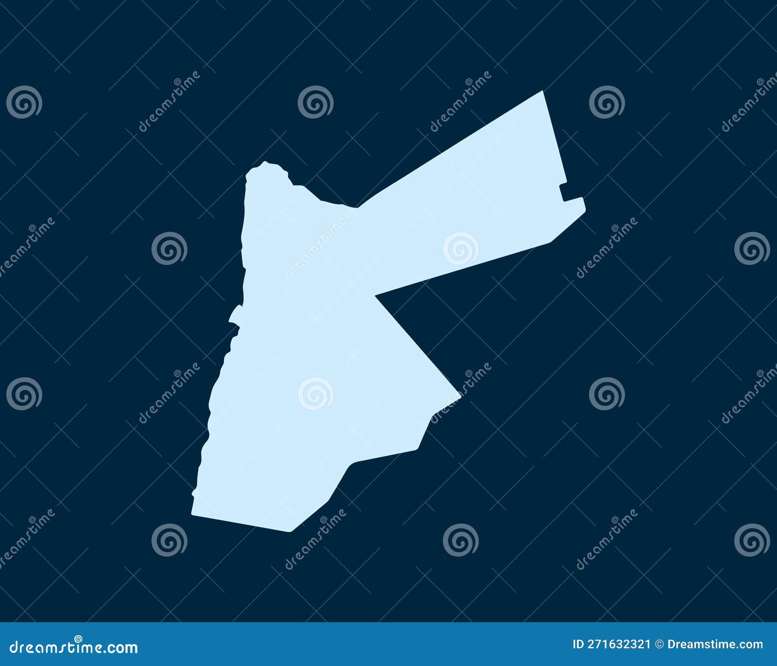 Light Blue Design Concept of Country Jordan Map Isolated on Dark Green ...