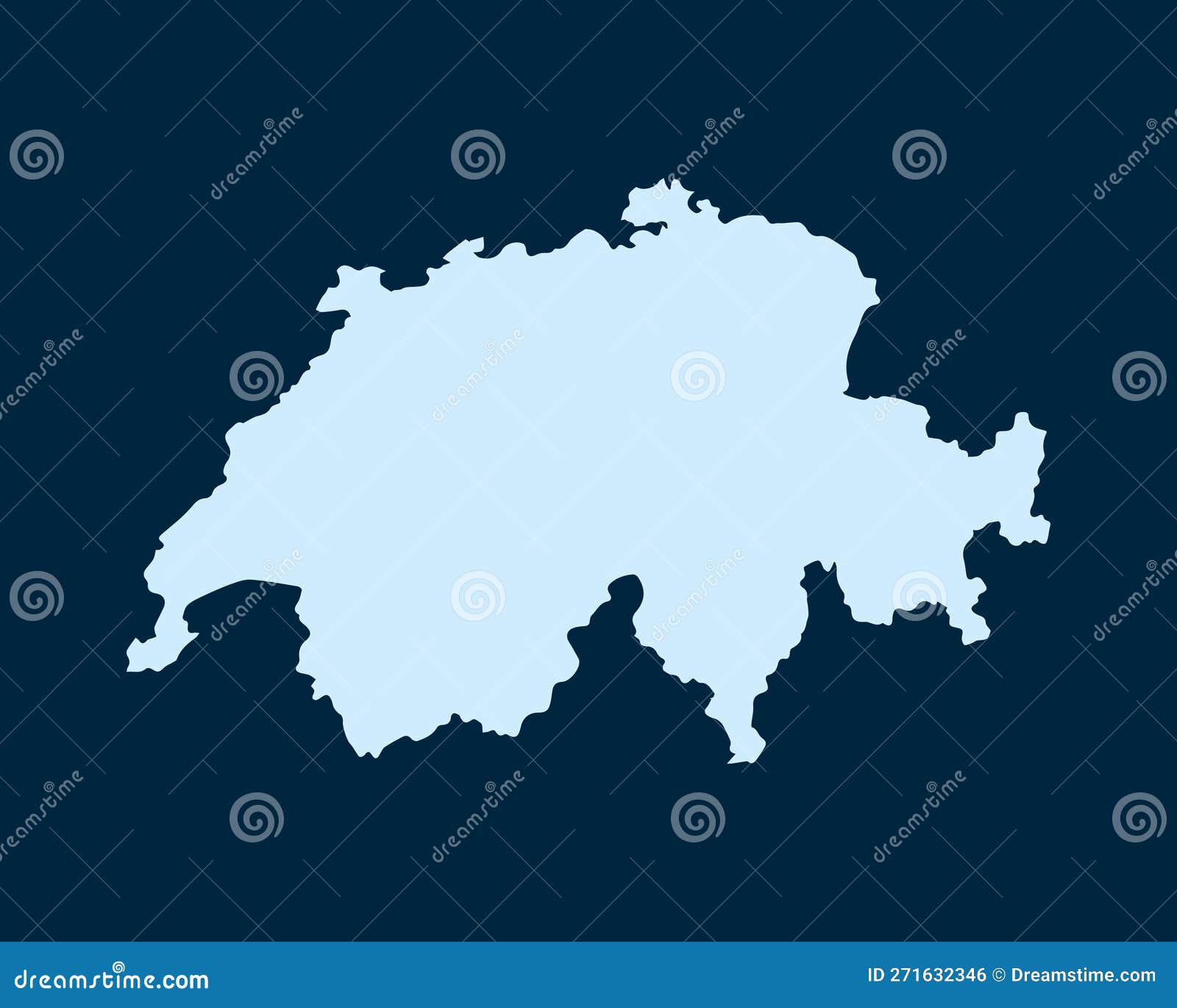 Light Blue Design Concept of Country Switzerland Map Isolated on Dark ...