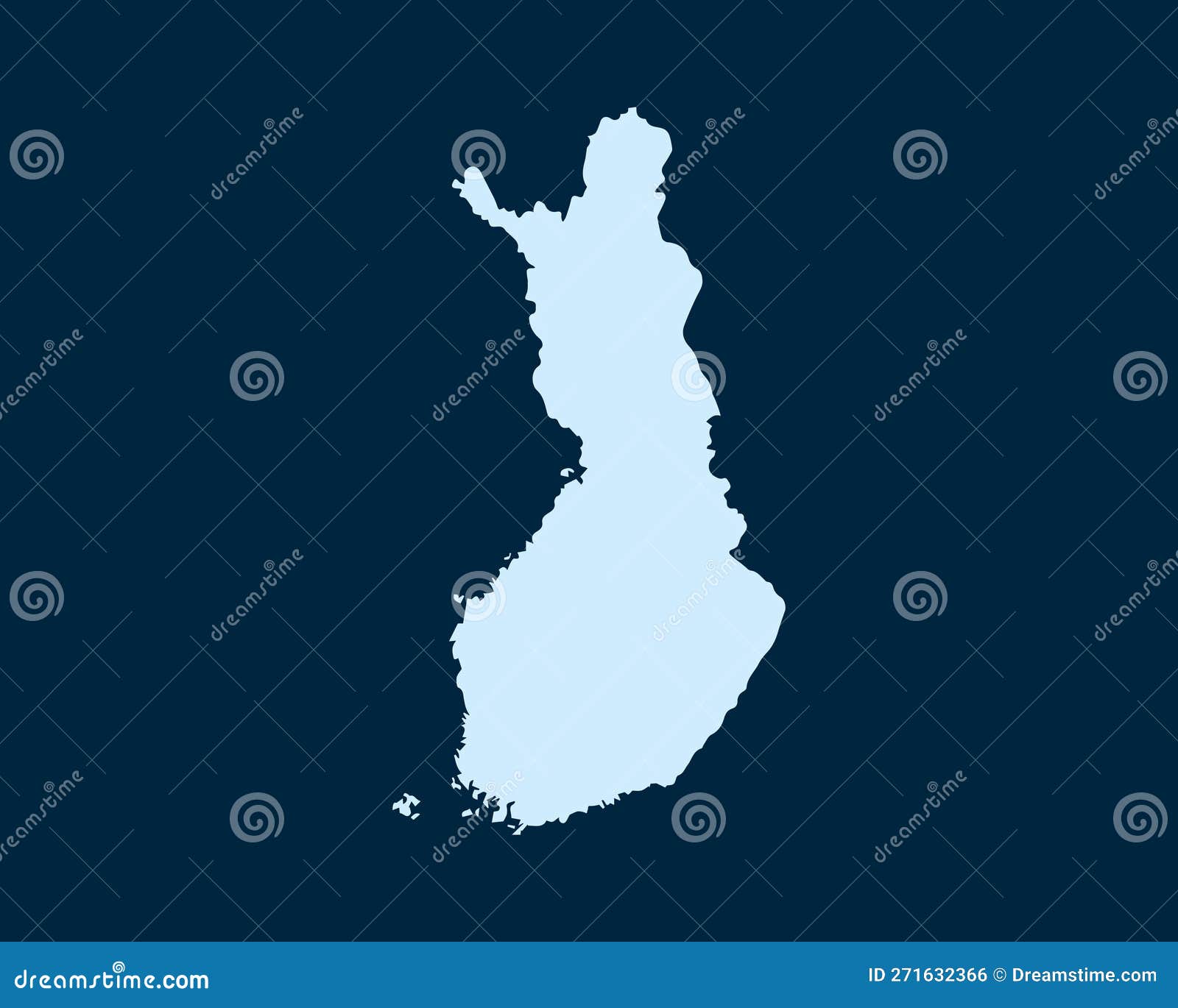 Light Blue Design Concept of Country Finland Map Isolated on Dark Green ...