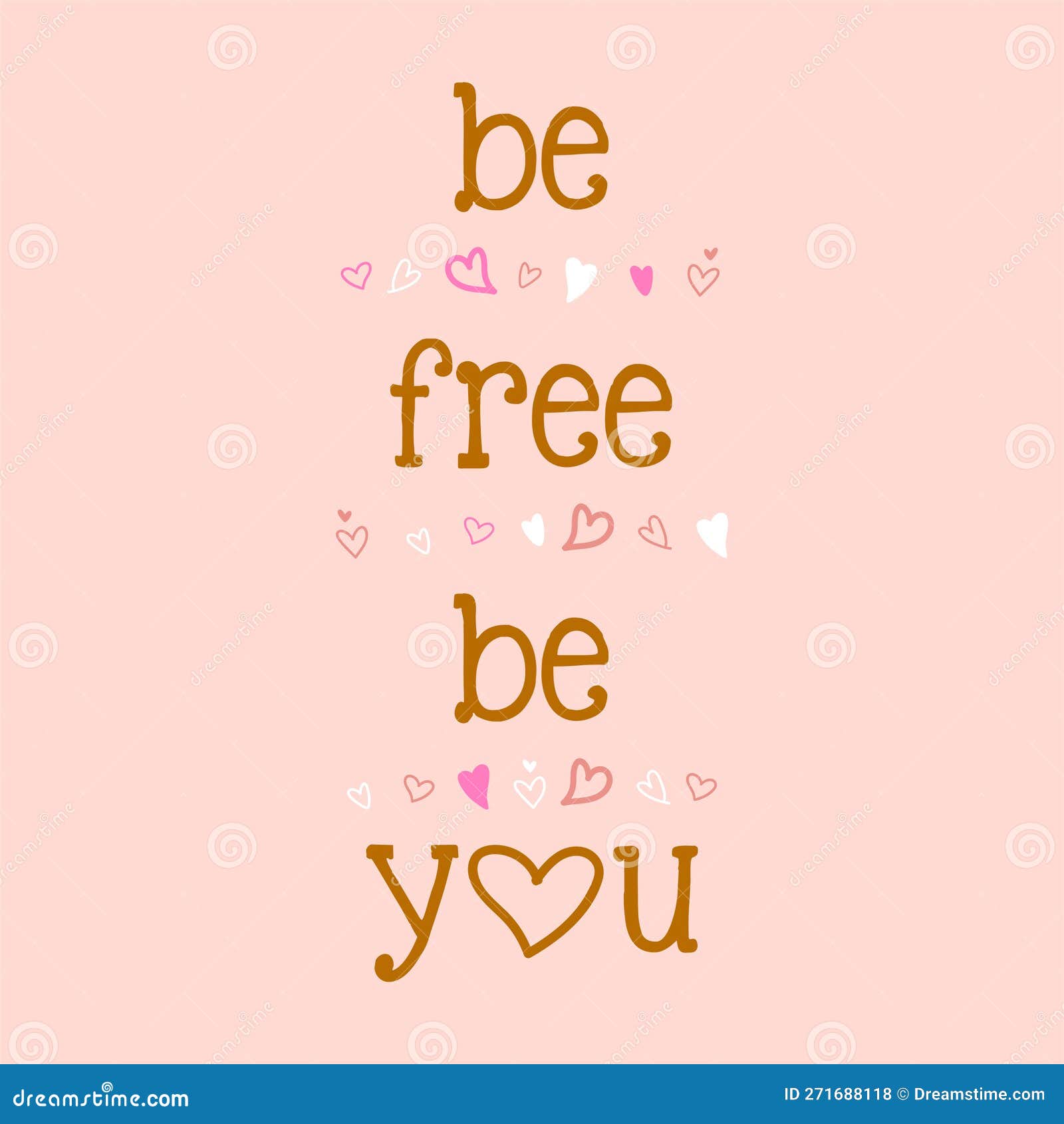 Be Free Be You Heart Abstract Typography Design Shirts Stock Vector ...