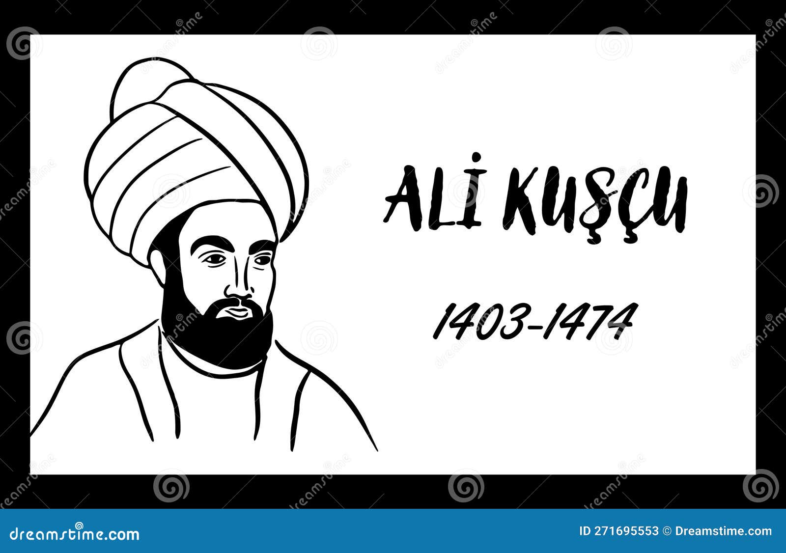 Sketch Drawing of Ali Ku?çu Portrait Stock Vector - Illustration of ...