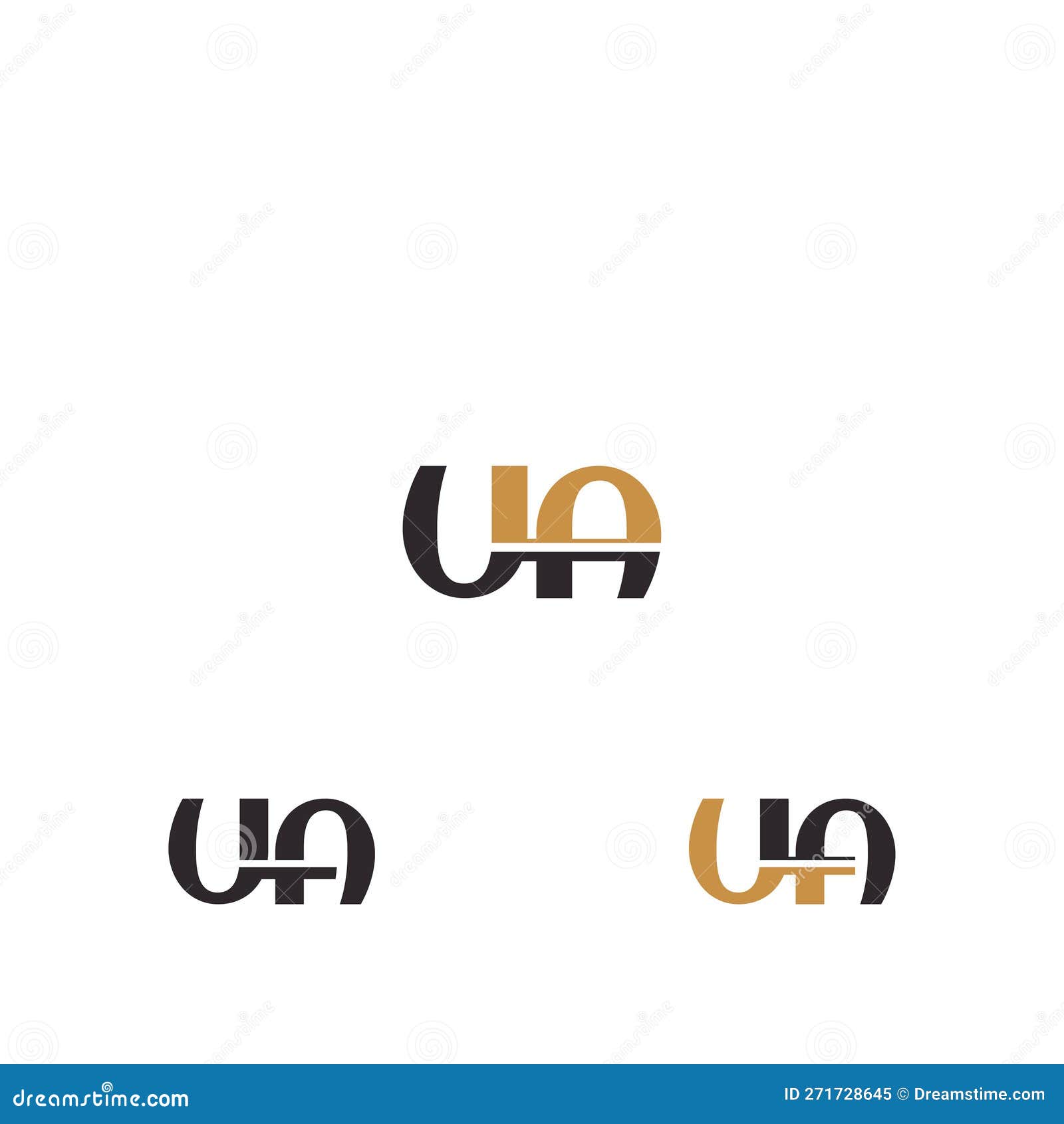 Alphabet Letters Initials Monogram Logo UA, AU, U and a Stock Vector ...