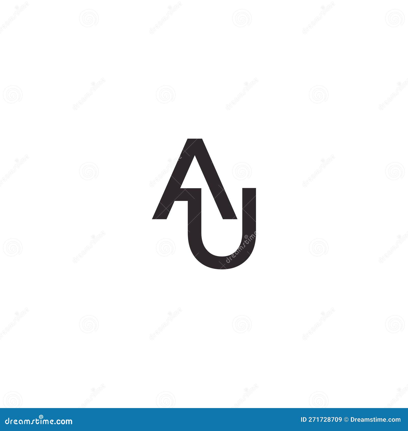 Alphabet Letters Initials Monogram Logo UA, AU, U and a Stock Vector ...