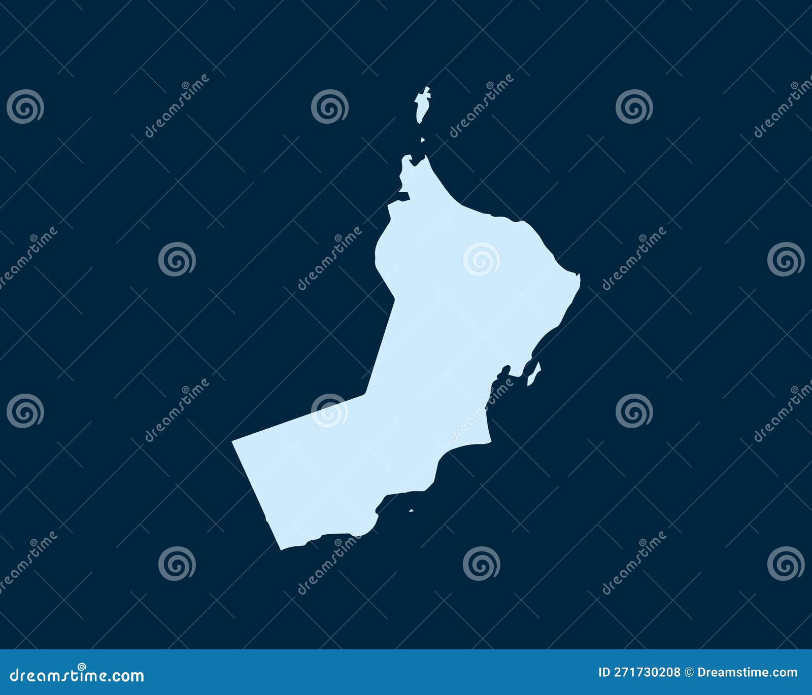 Oman On Dark Globe With Yellow World Map. Cartoon Vector ...