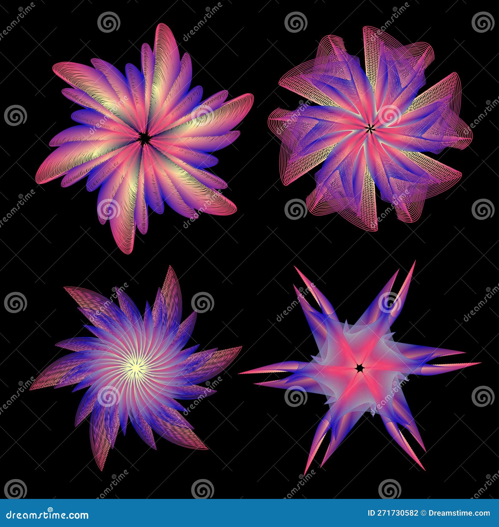 Stunning 3D Gradient Flowers: Vector Elements for Eye-Catching Design ...