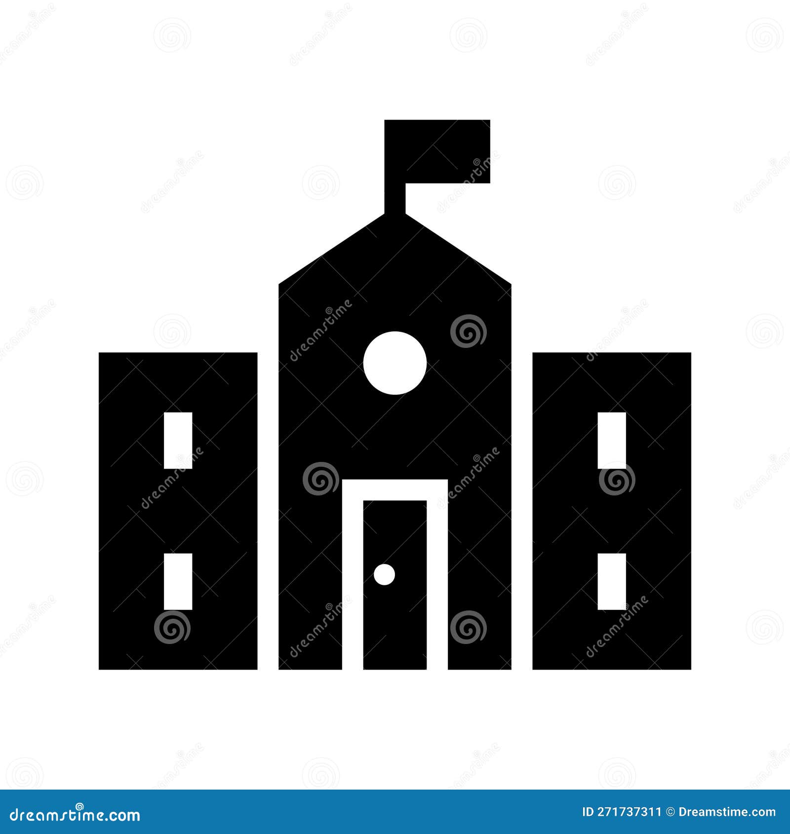 School Solid Style Icon stock vector. Illustration of study - 271737311