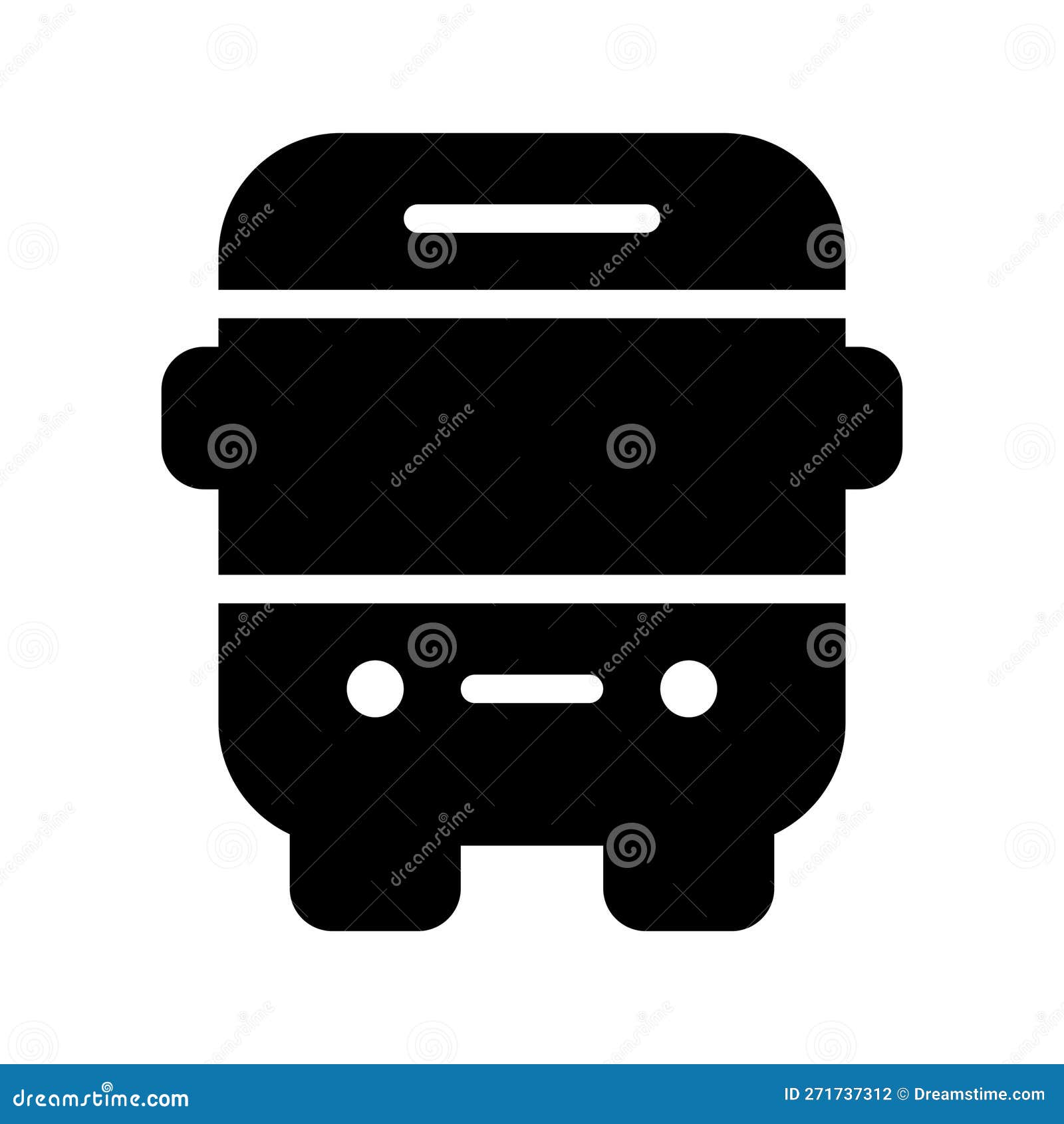 School Bus Solid Style Icon Stock Vector - Illustration of solid ...