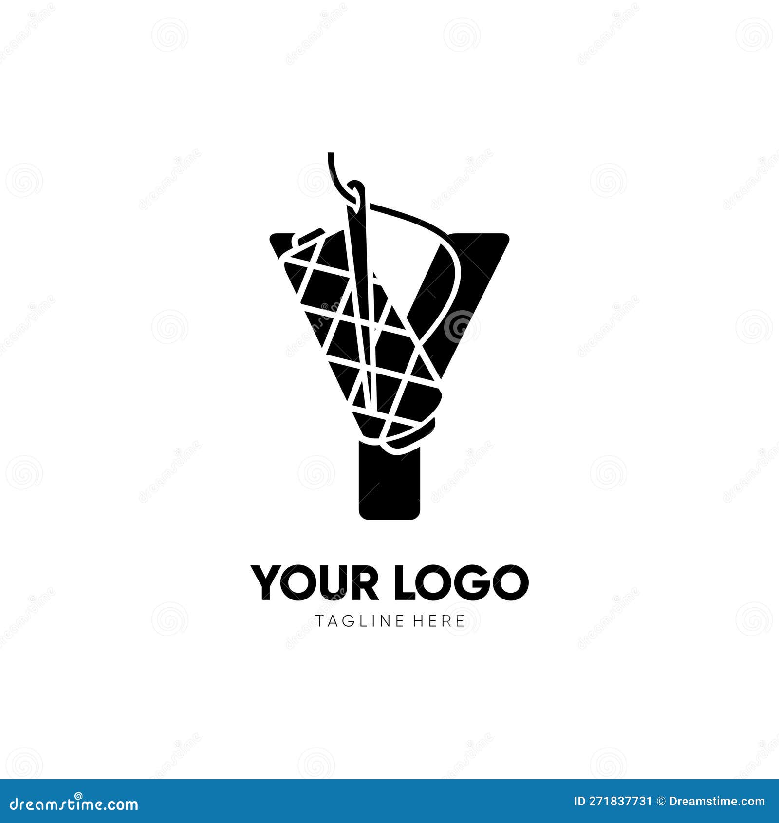 Letter Initial Y Sewing Thread Logo Design Vector Icon Graphic Emblem ...