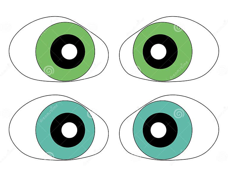 Eye Cathing Cute Colorful Cartoon Eyes Stock Illustration ...