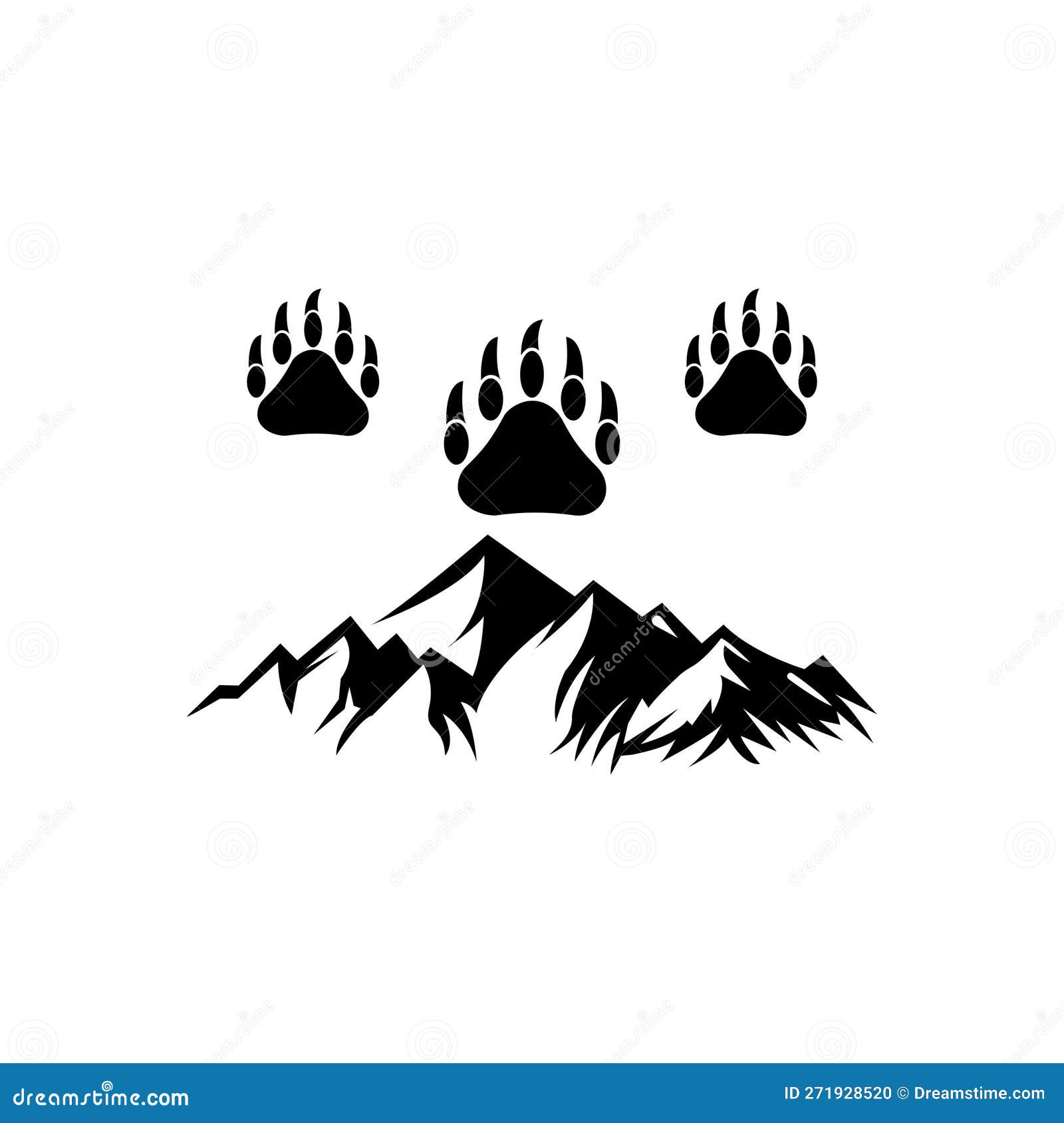 Bear S Tracks. Vector Illustration Stock Vector - Illustration of ...