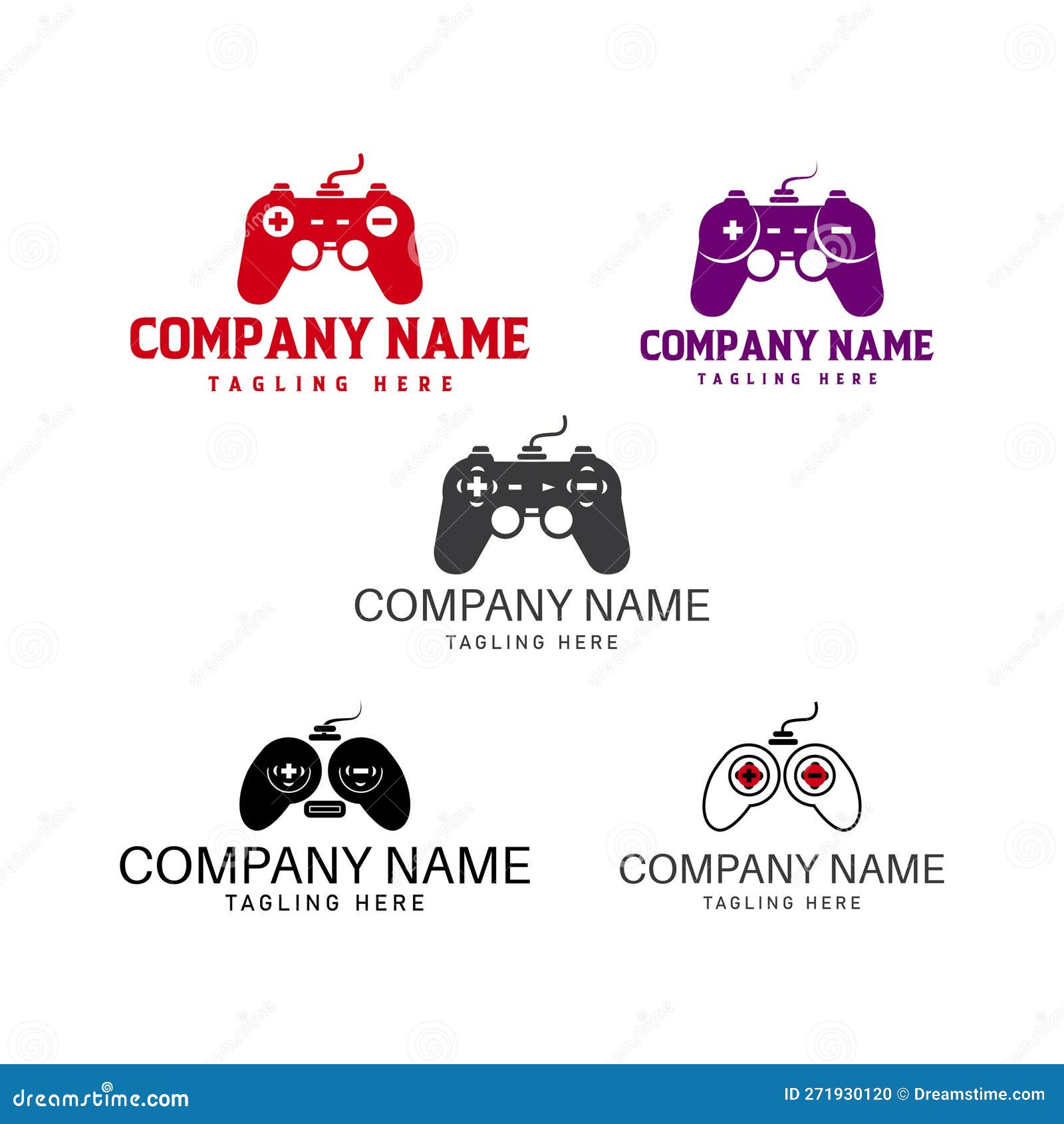 Game Logo Design and New Concept Stock Illustration - Illustration of ...