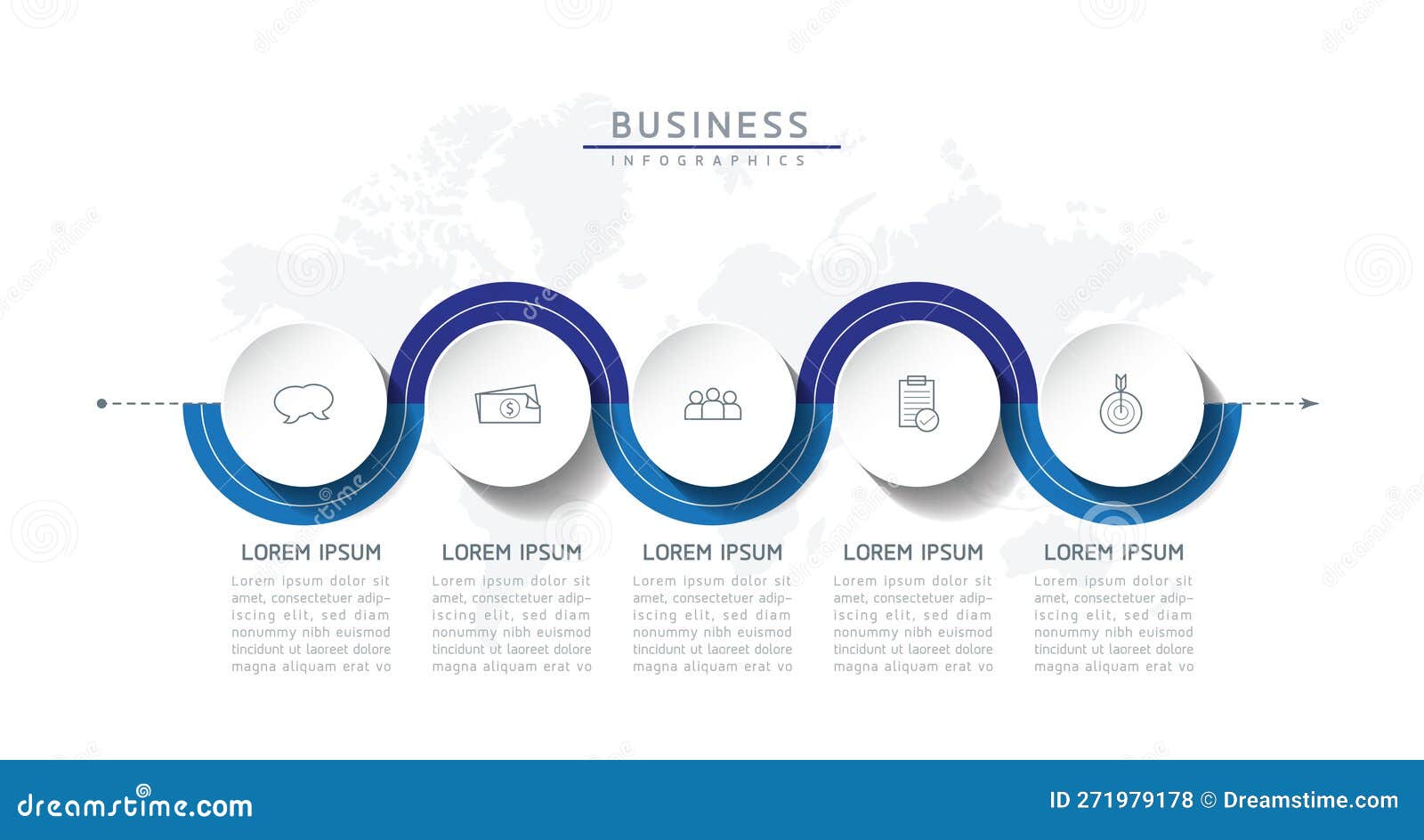 Circular Connection Steps Infographic Template Stock Vector ...