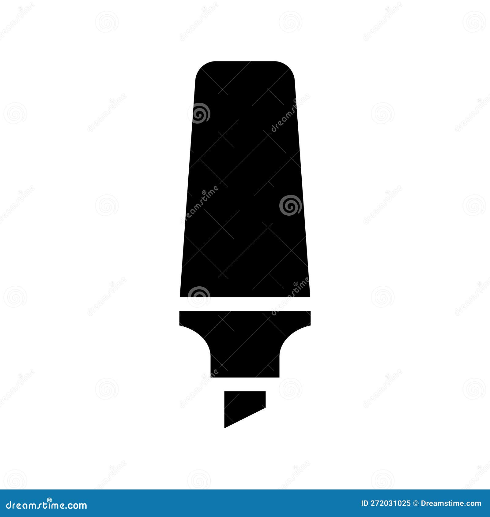 Highlighter Solid Style Icon Stock Vector - Illustration of sketch, circle: 272031025
