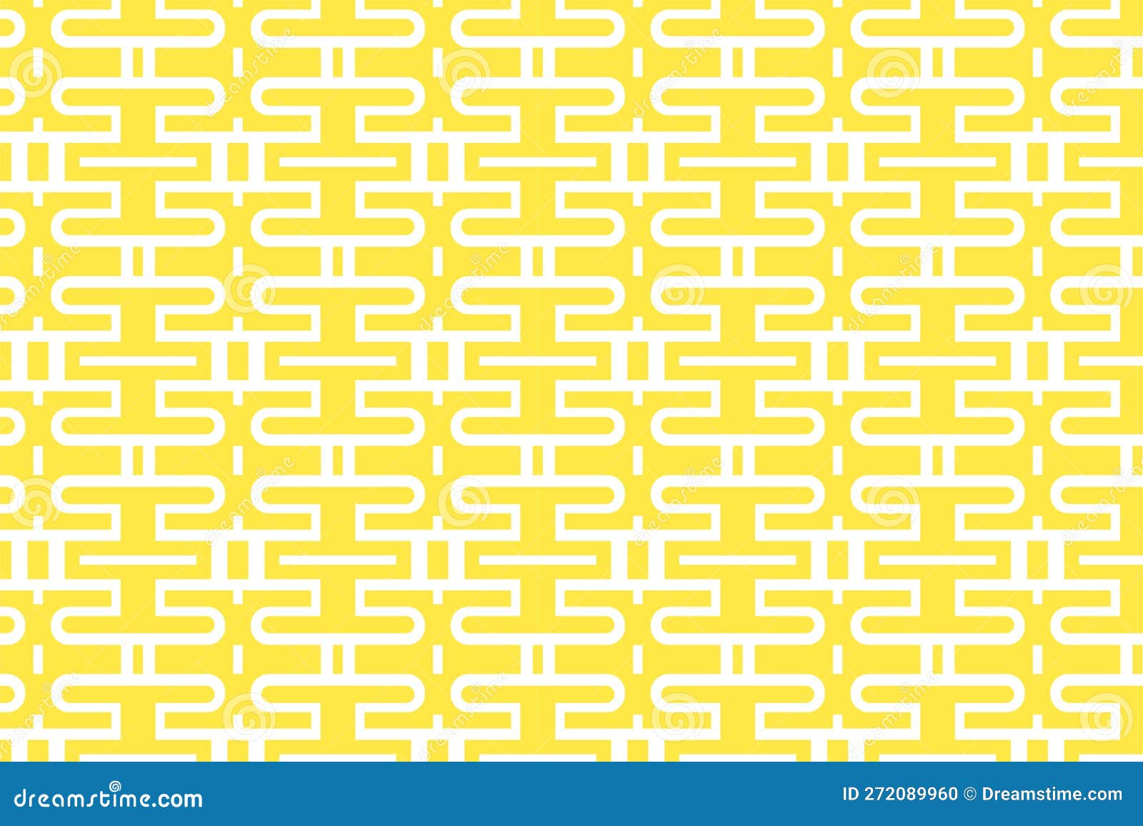 Yellow Abstract Seamless Pattern. Geometric Curve Ornament Illustration ...