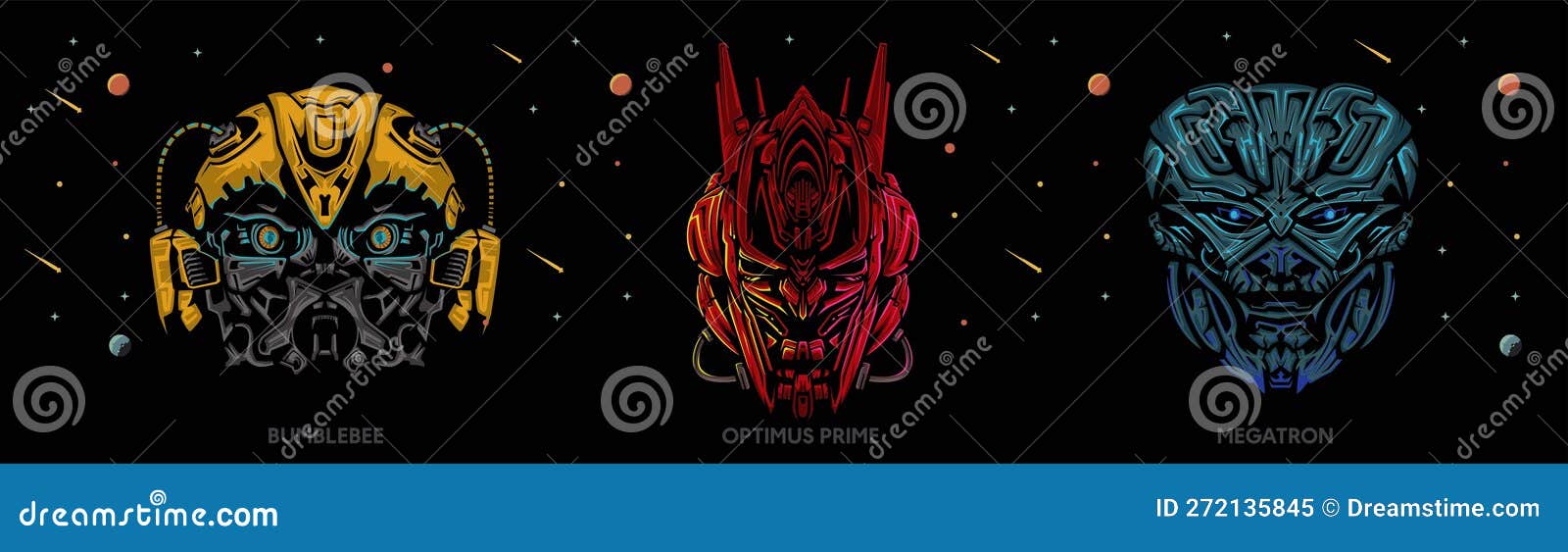 Transformer Head Character Sets, Transformers Robot Figures. Stock ...
