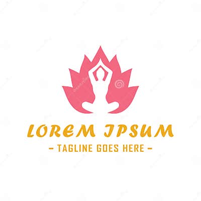 A Soothing Logo Design Featuring the Silhouette of a Woman in a Yoga ...