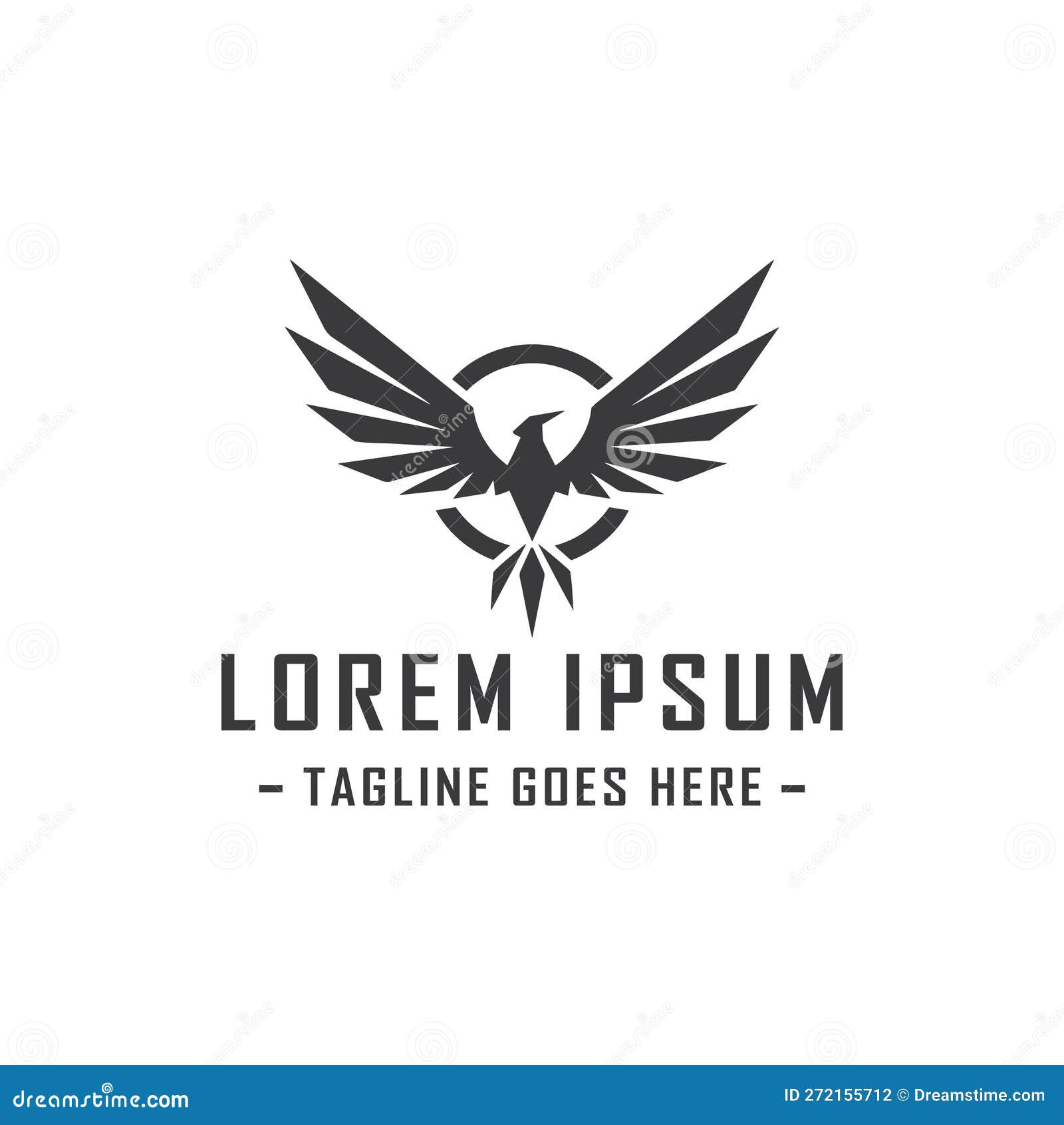 Flying Raven Logo, Majestic Bird Wings Stock Vector - Illustration of ...