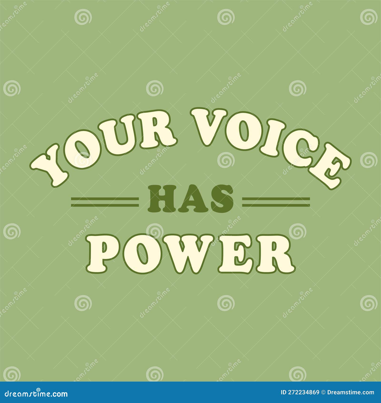 YOUR VOICE HAS POWER Lettering Design T-shirts Stock Vector ...