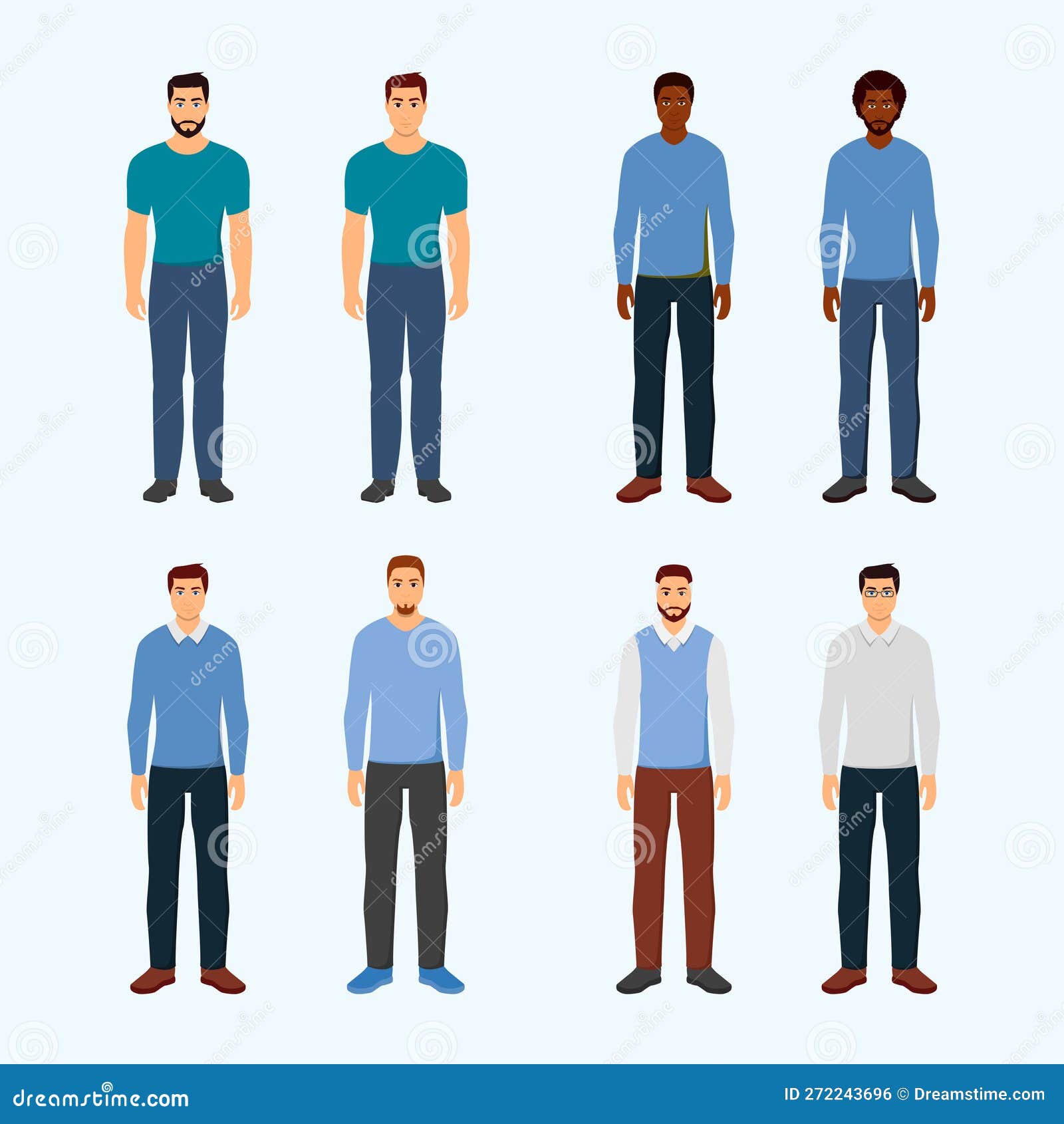Vector Smart Guy Character Set, 8 Guy, Man Set Stock Vector - Illustration of professional ...