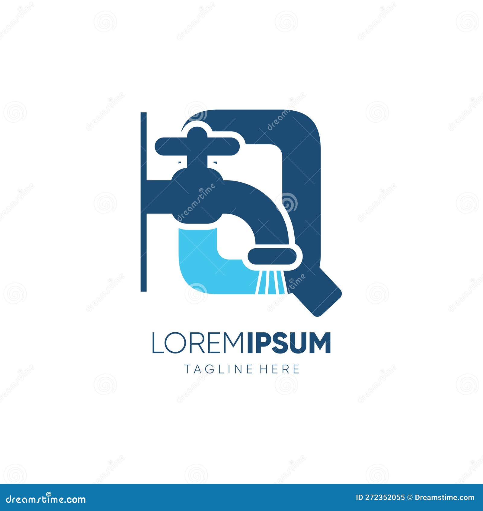 Letter Q Initial Water Faucet Logo Design Vector Icon Graphic Emblem ...