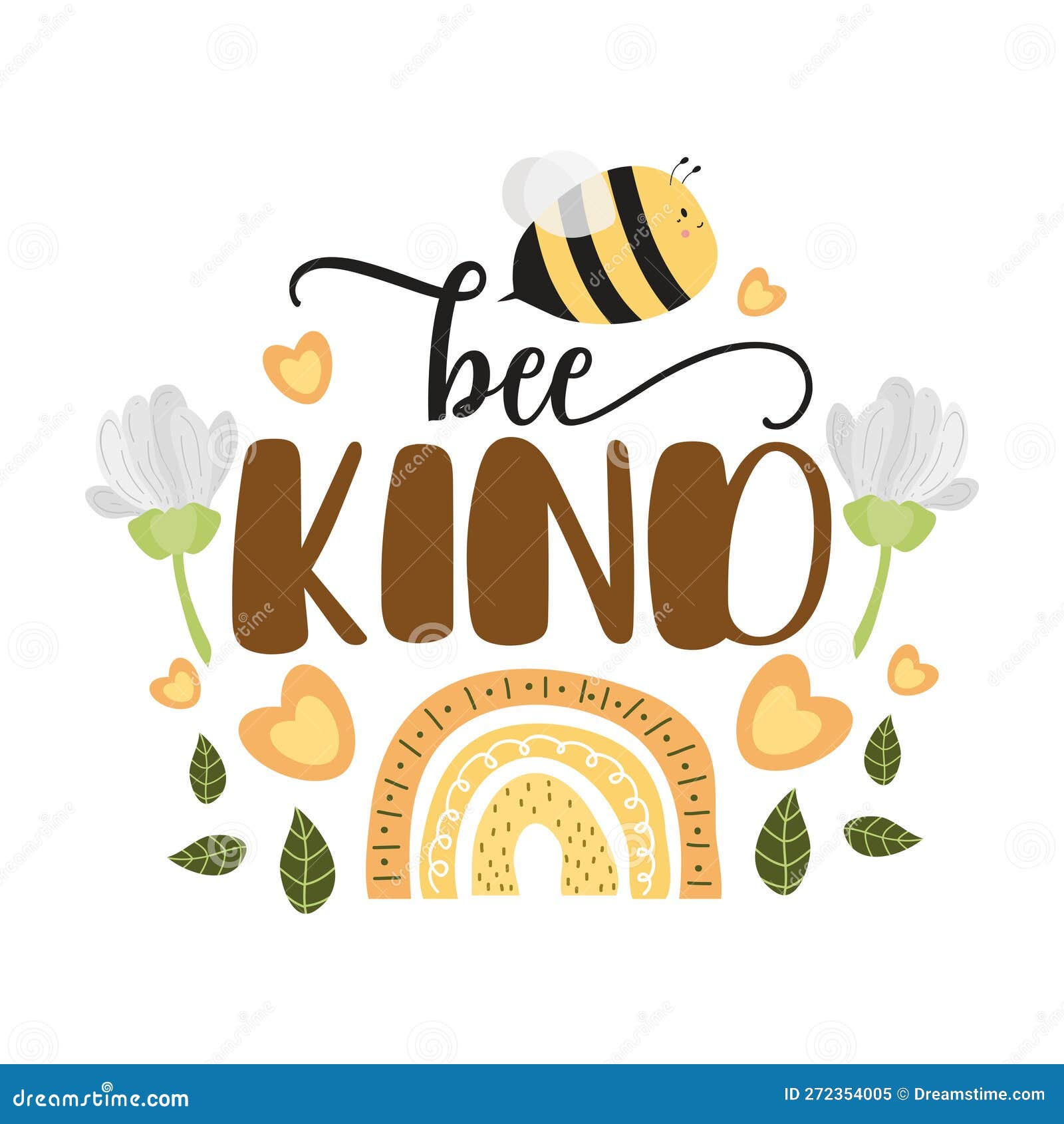 Motivational Inspirational Quotes Design with Bees Illustration. Honey ...