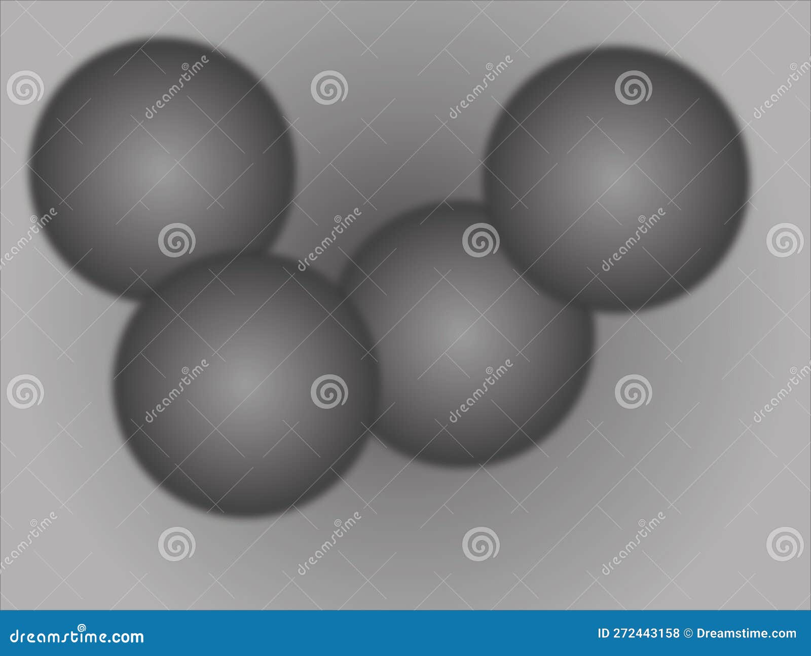 Illustration of Four Gray Balls. Stock Illustration - Illustration of ...