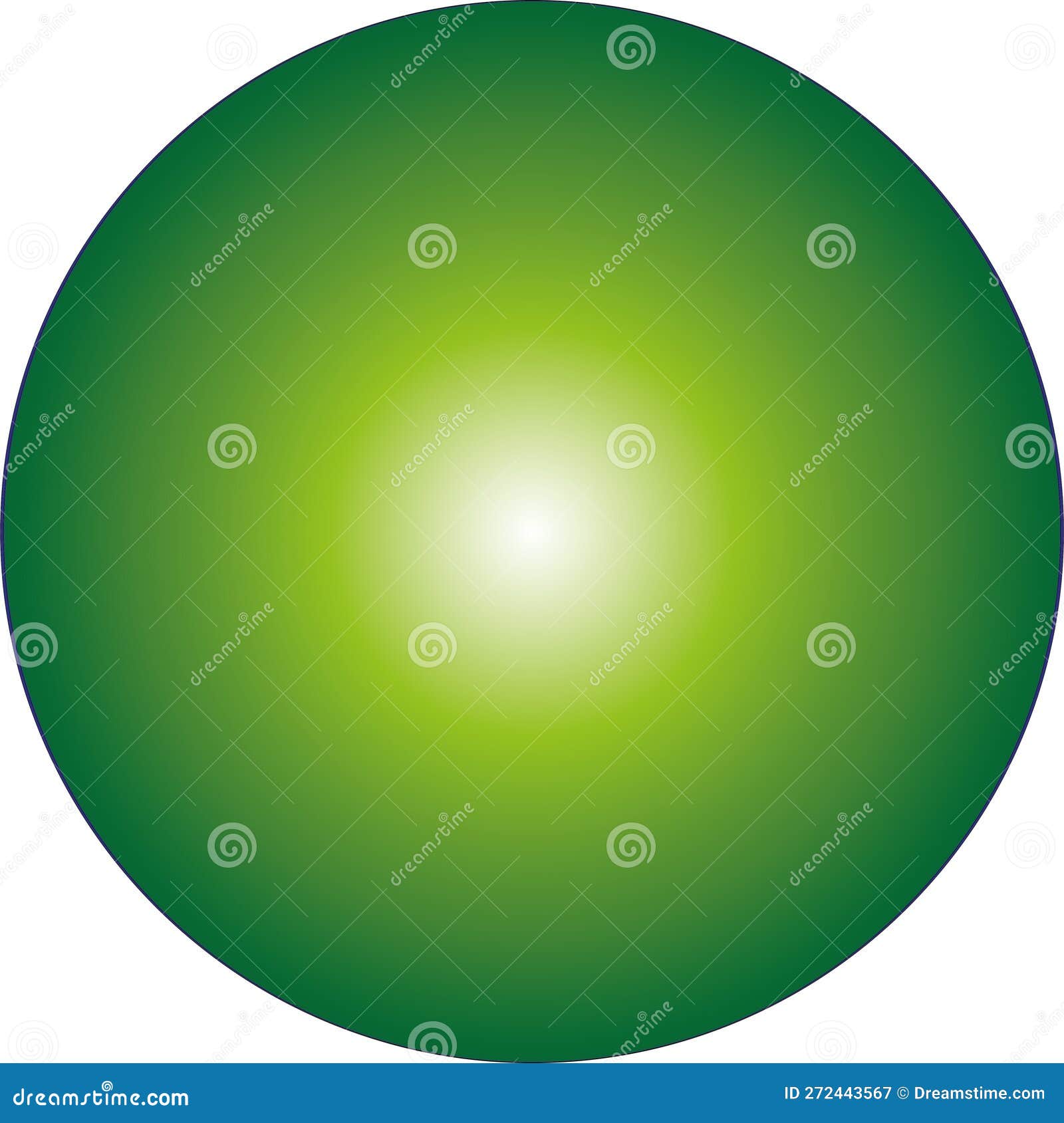 Illustration of a Circle in Green. Stock Illustration - Illustration of ...