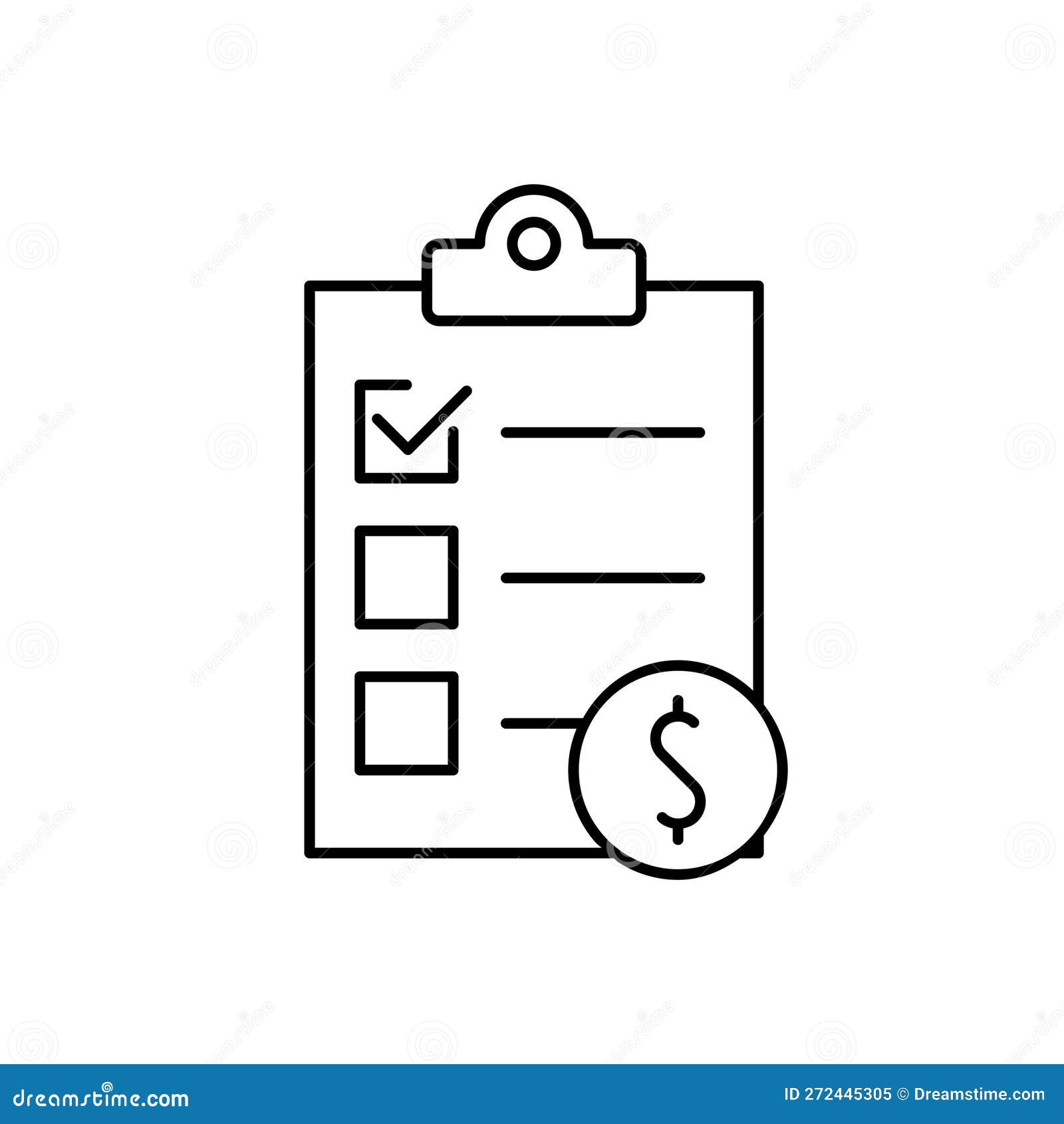 Price List Line Icon, Outline Vector Sign, Linear Style Pictogram ...